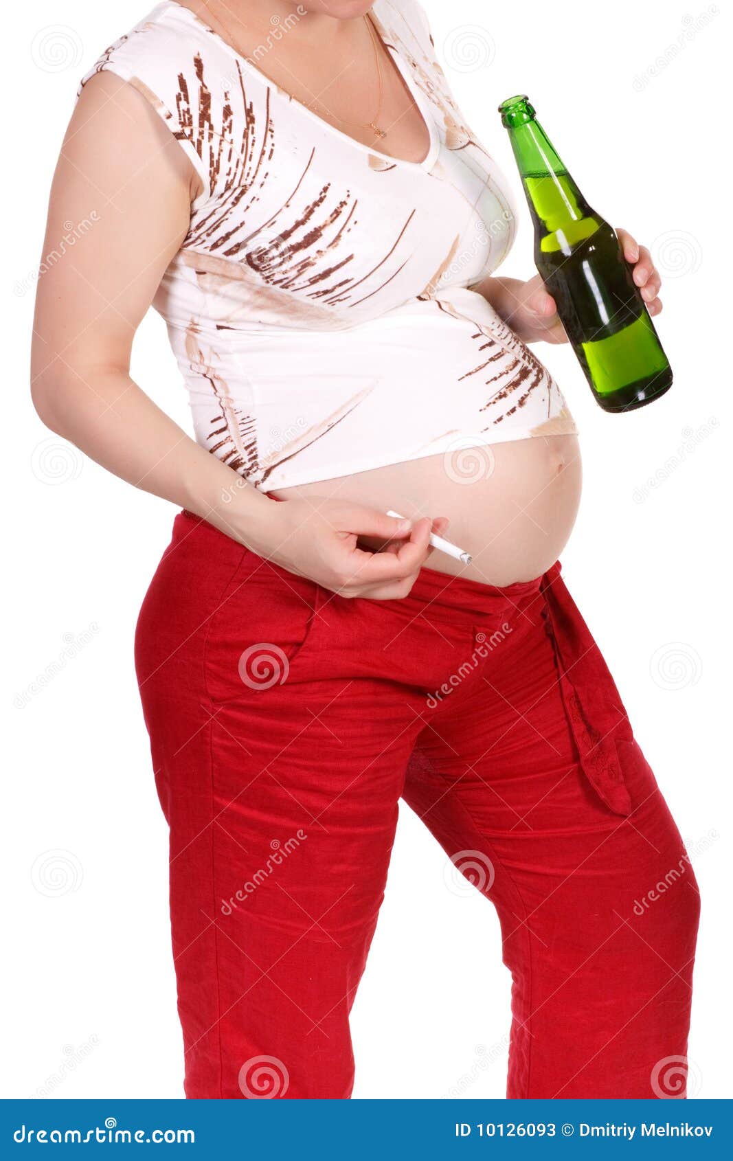 Pregnancy and bad habits stock image. Image of maternity - 10126093