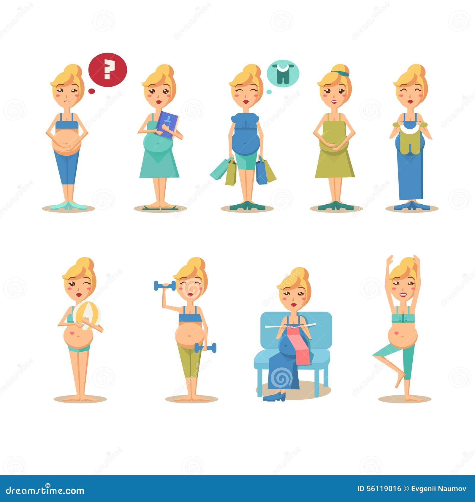 Pregnancy Cartoon Funny Drawings Stock Vector - Illustration of cartoon ...