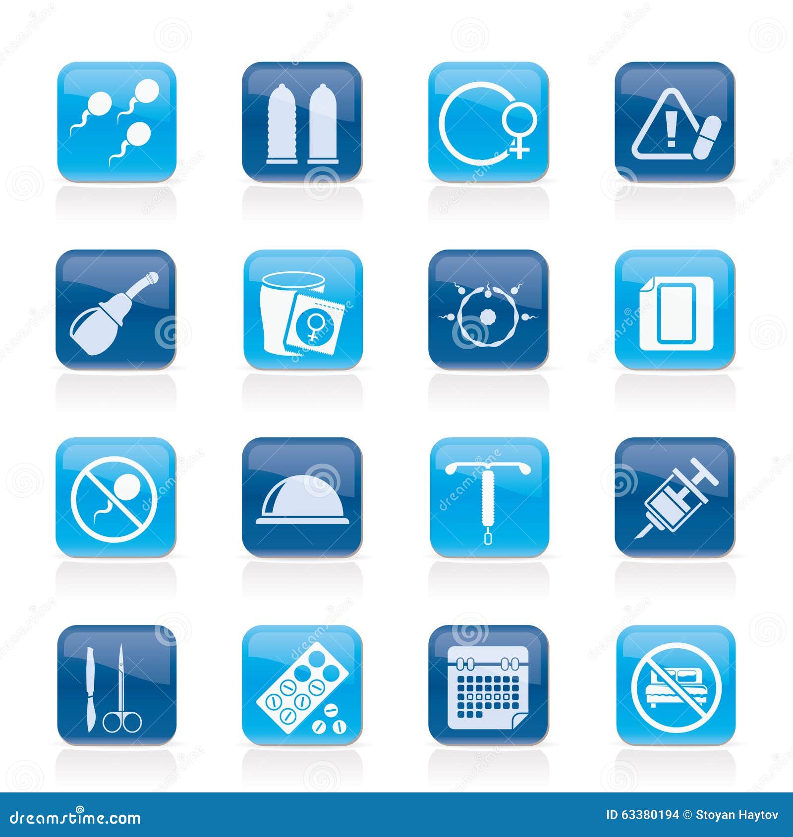 Pregnancy and Contraception Icons Stock Vector - Illustration of icon ...