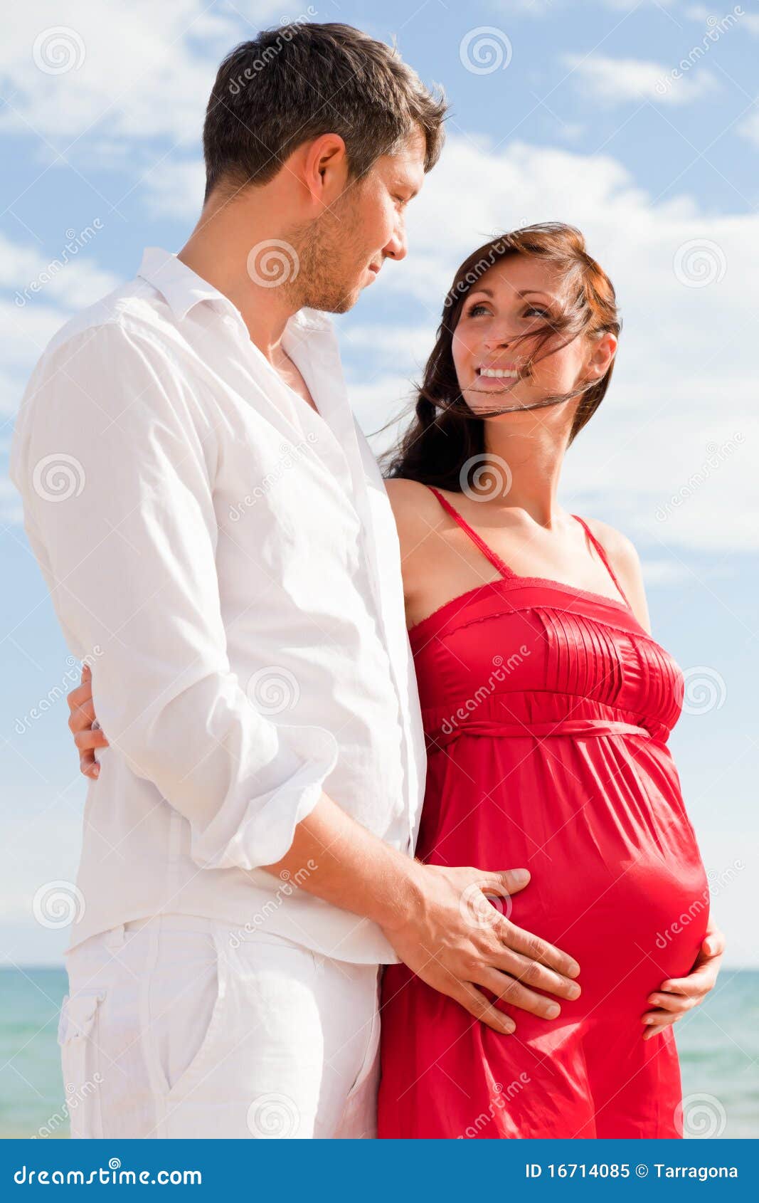 Pregnancy couple stock image. Image of outdoor, laughing - 16714085