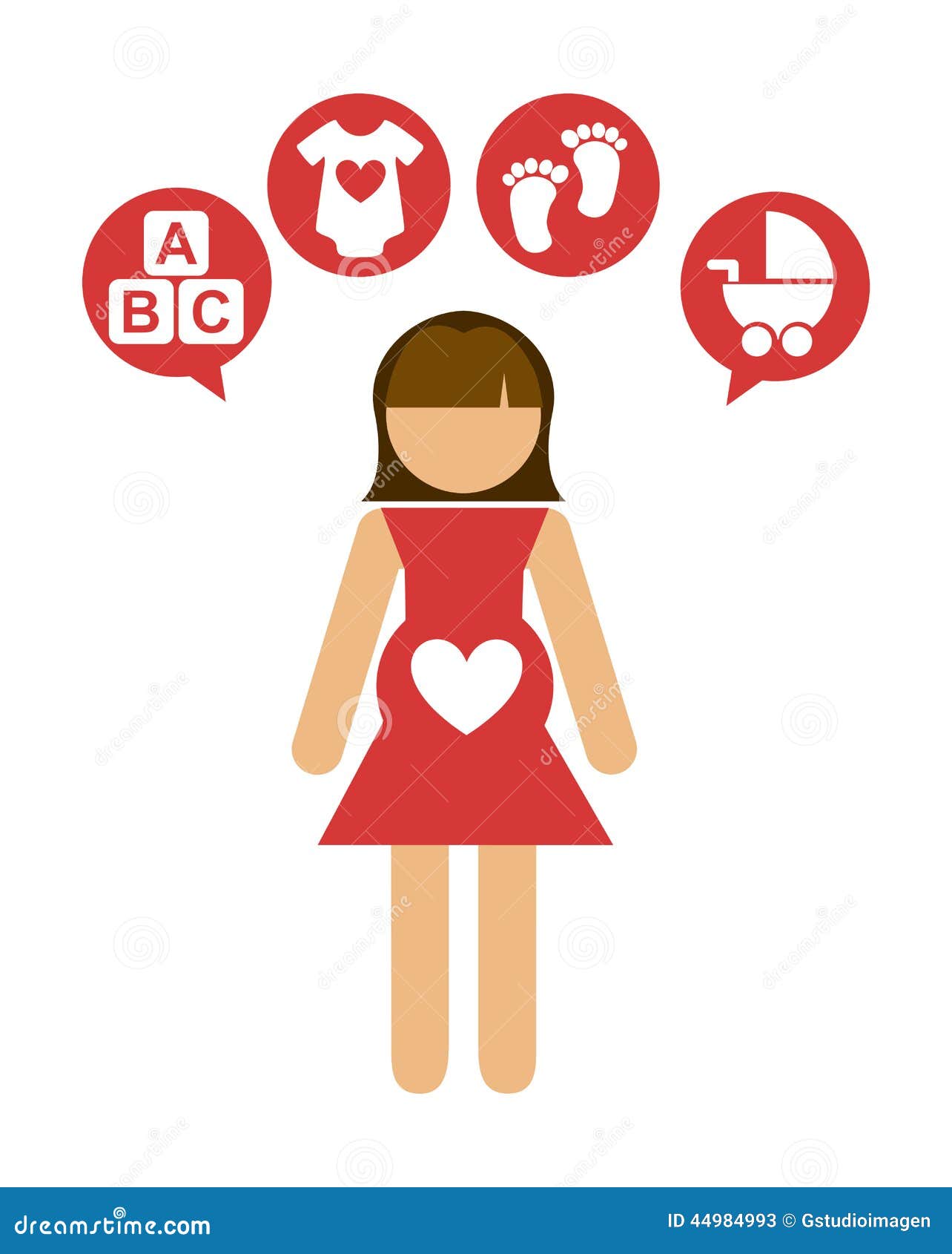 Pregnancy design stock vector. Illustration of cubes - 44984993