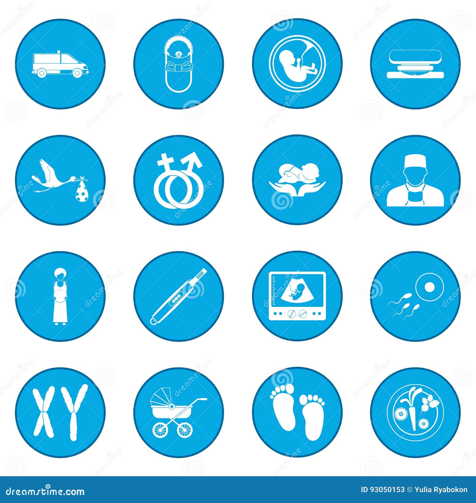 Pregnancy icon blue stock vector. Illustration of female - 93050153