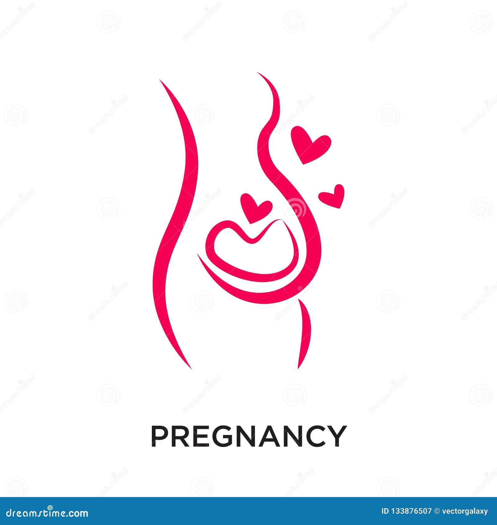 Pregnancy Logo Design Isolated on White Background for Your Web Stock ...