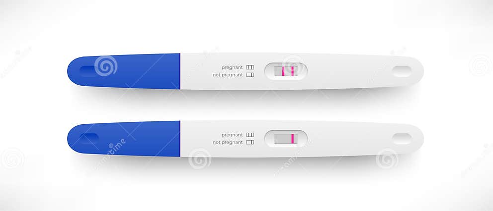 Pregnancy Or Ovulation Positive And Negative Test Stock Illustration