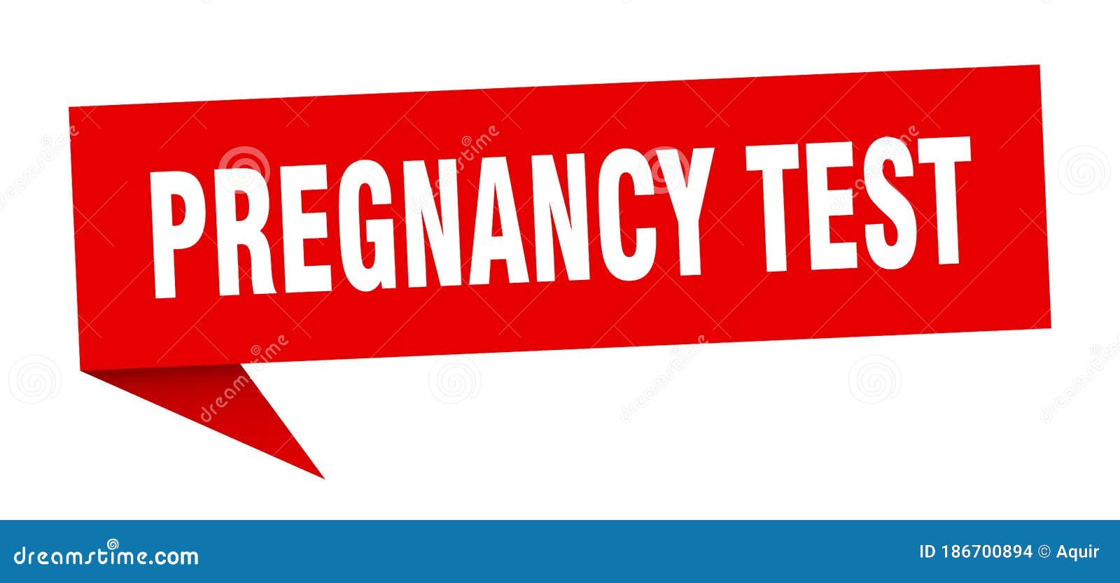 Pregnancy Test Banner. Pregnancy Test Speech Bubble Stock Vector ...