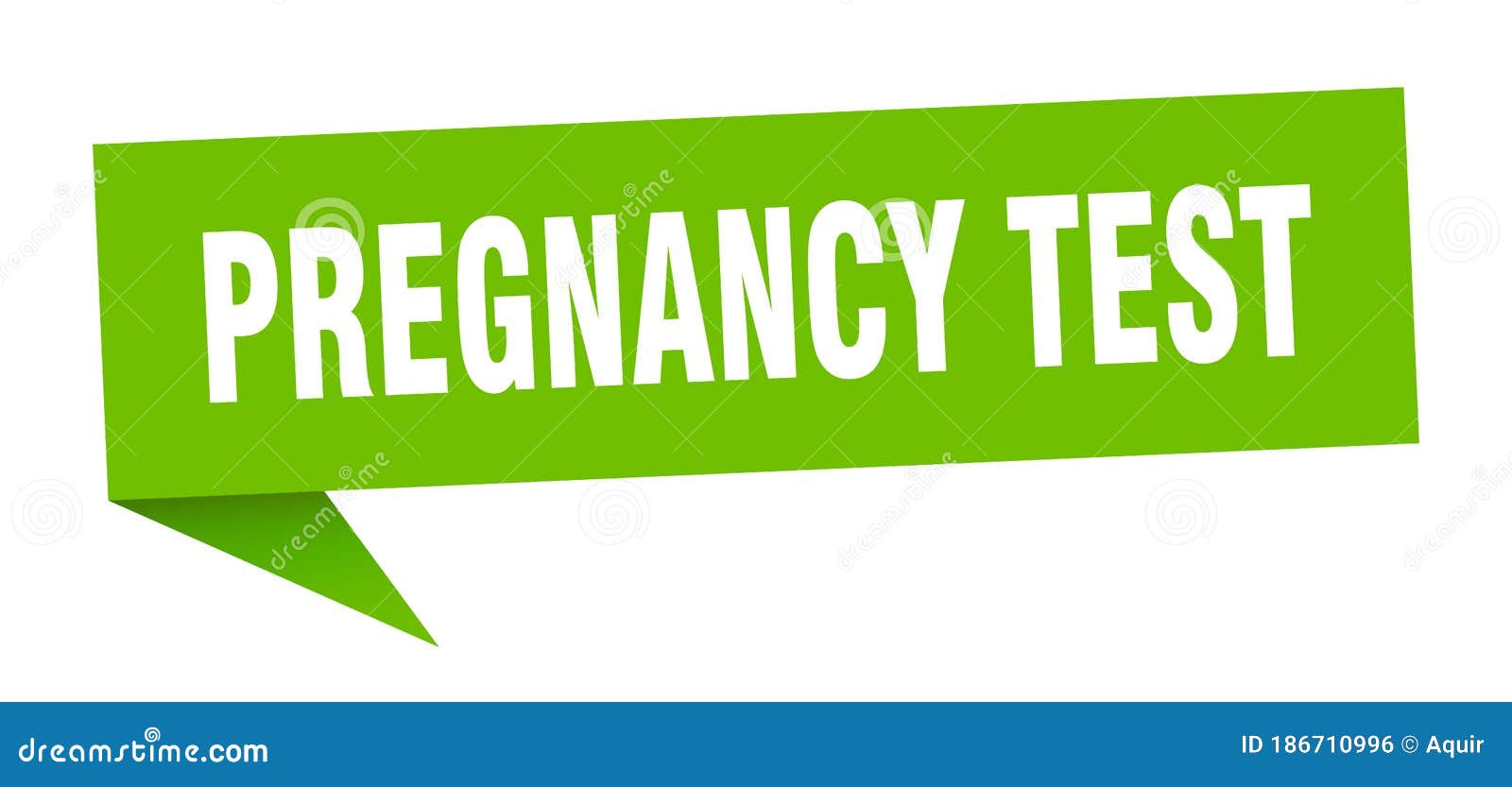 Pregnancy Test Banner. Pregnancy Test Speech Bubble Stock Vector ...
