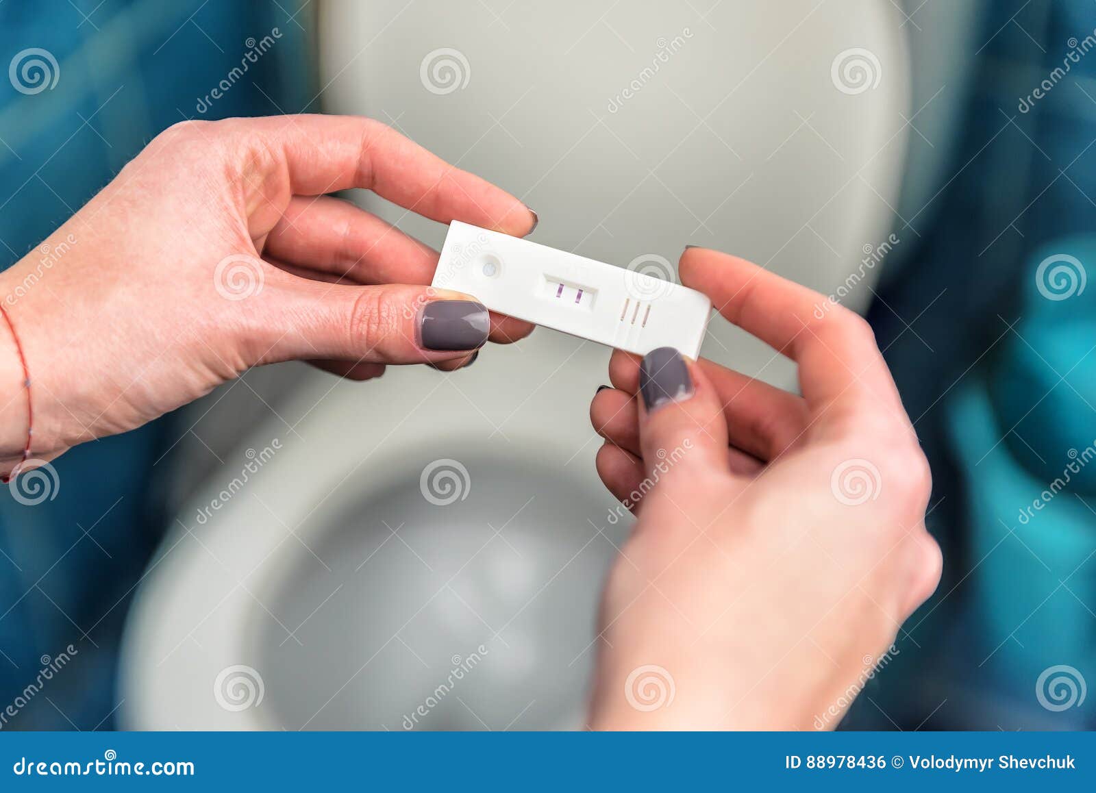 Pregnancy test in hands stock photo. Image of pregnancy - 88978436