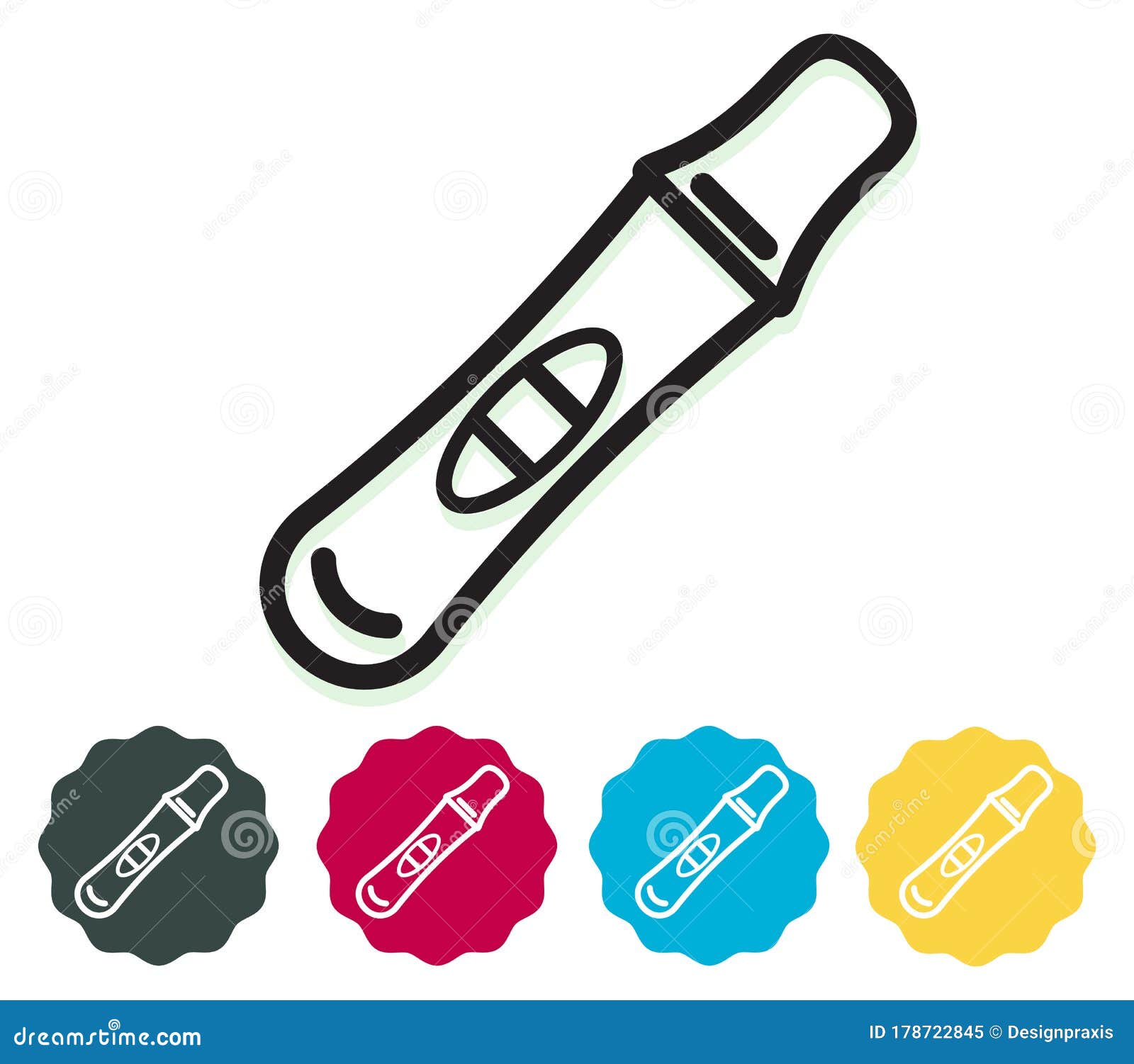 Pregnancy Test Icon stock vector. Illustration of medical - 178722845
