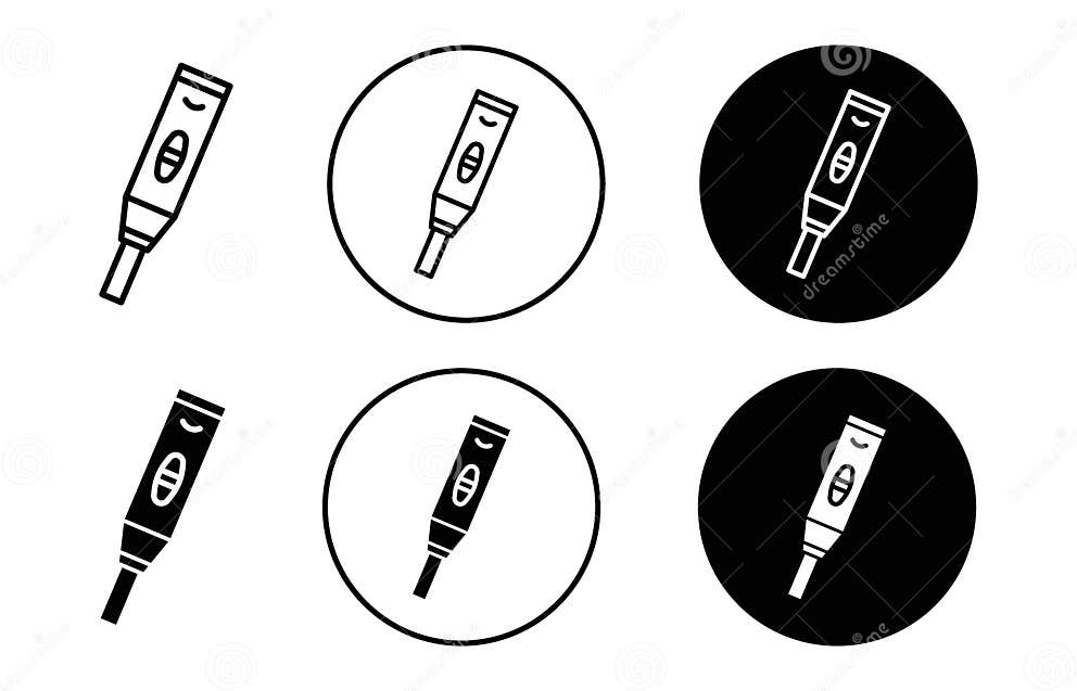 Pregnancy Test Icon Outline Flat Icon Stock Illustration Illustration