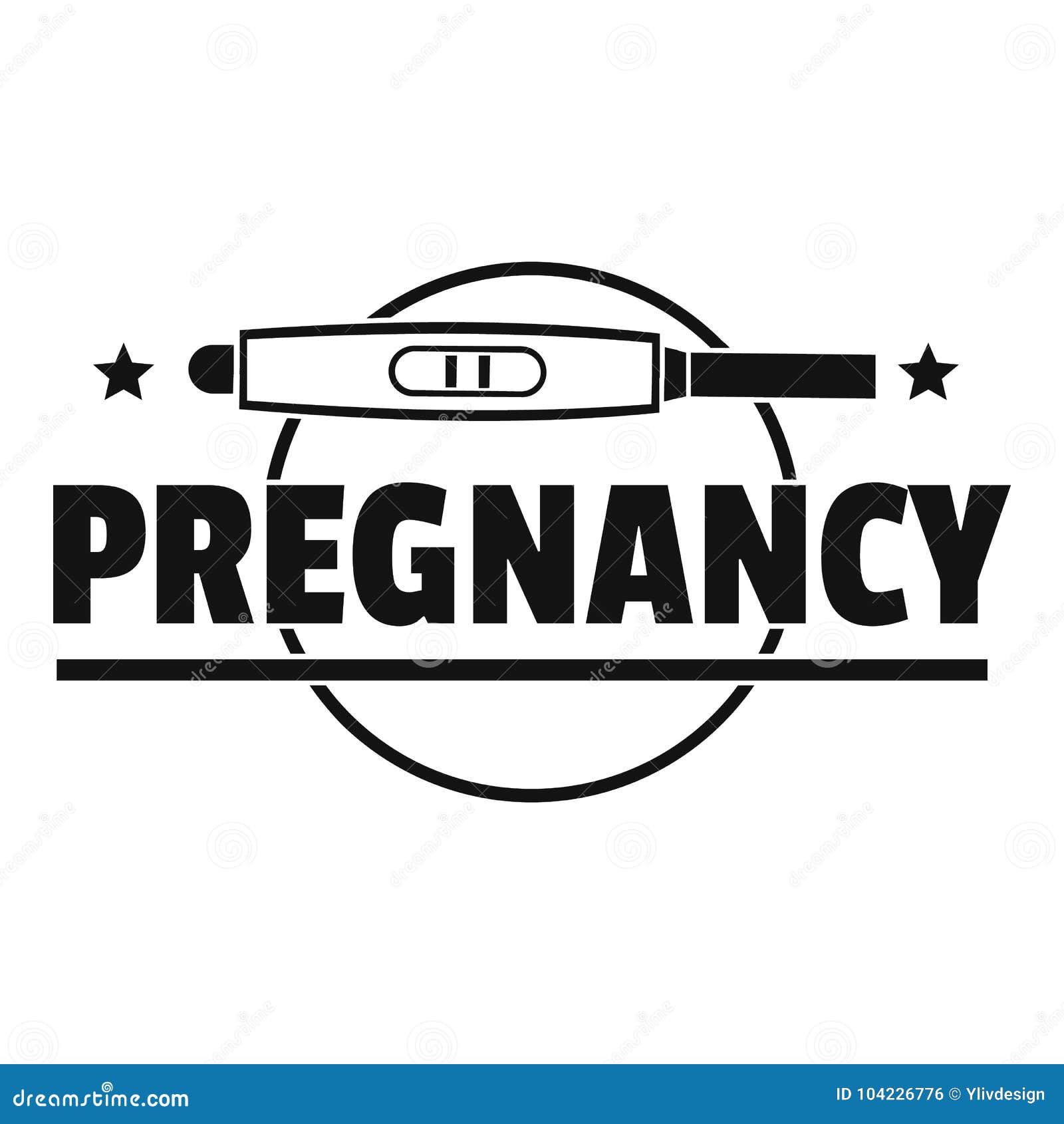 Pregnancy Test Logo, Simple Black Style Stock Vector - Illustration of ...