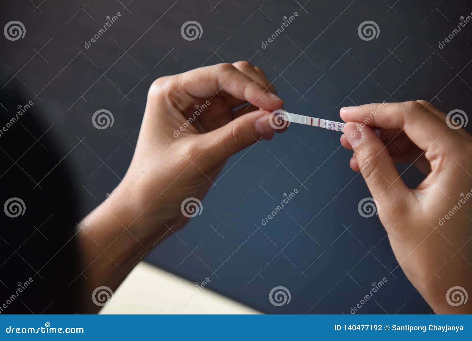 Pregnancy Test Pack Kit Set on Hand with Positive Test Stock Photo ...