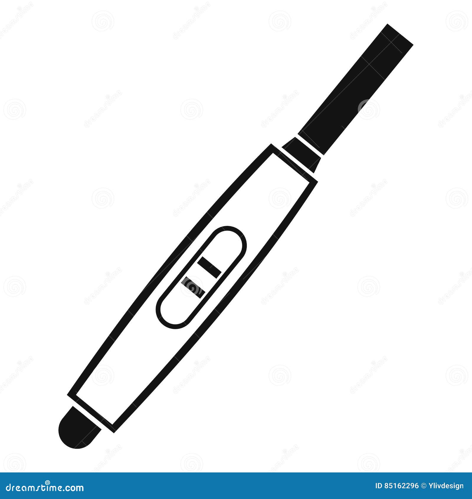 Pregnancy Test with Positive Pregnant Icon Stock Vector - Illustration ...