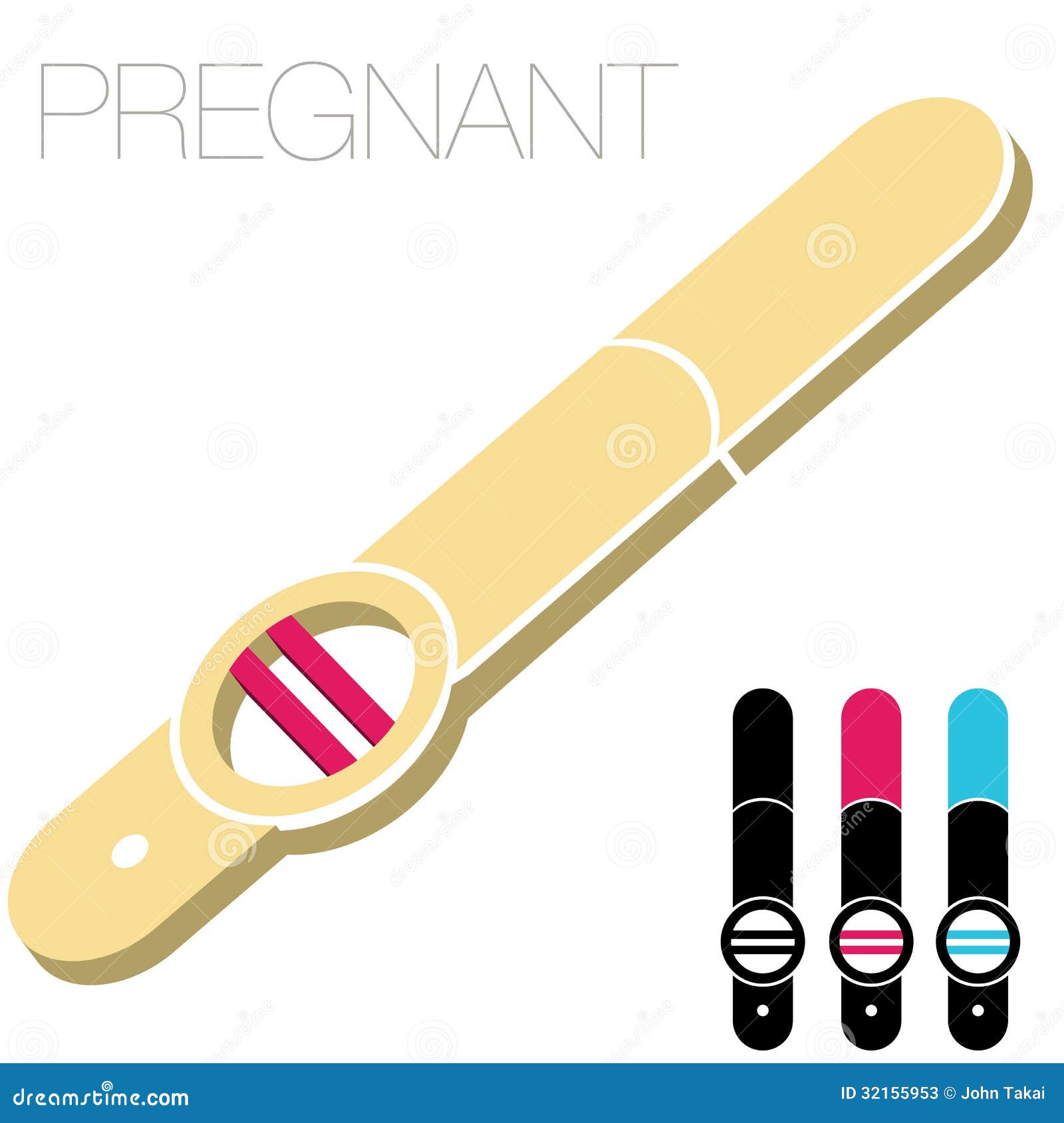Pregnancy Test Strip stock vector. Illustration of pregnancy - 32155953