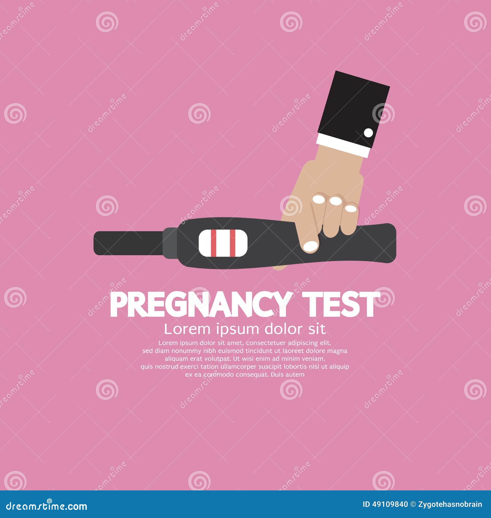 Pregnancy Test Tool in Hand with Positive Result Stock Vector ...