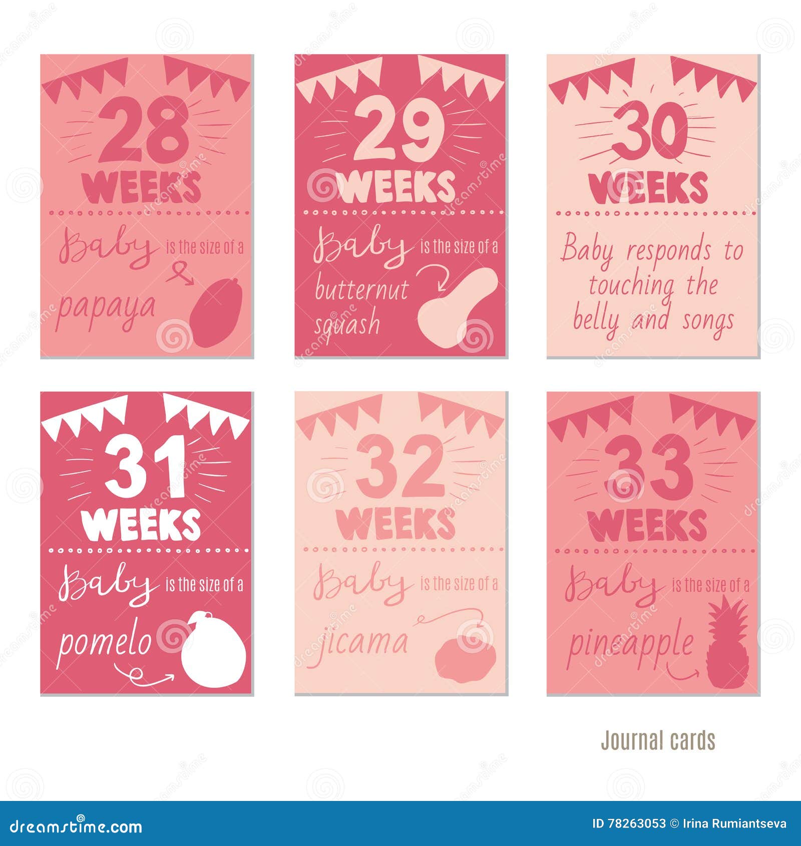 Pregnancy 28-33 Weeks Vector Design Templates for Journal Cards Stock ...