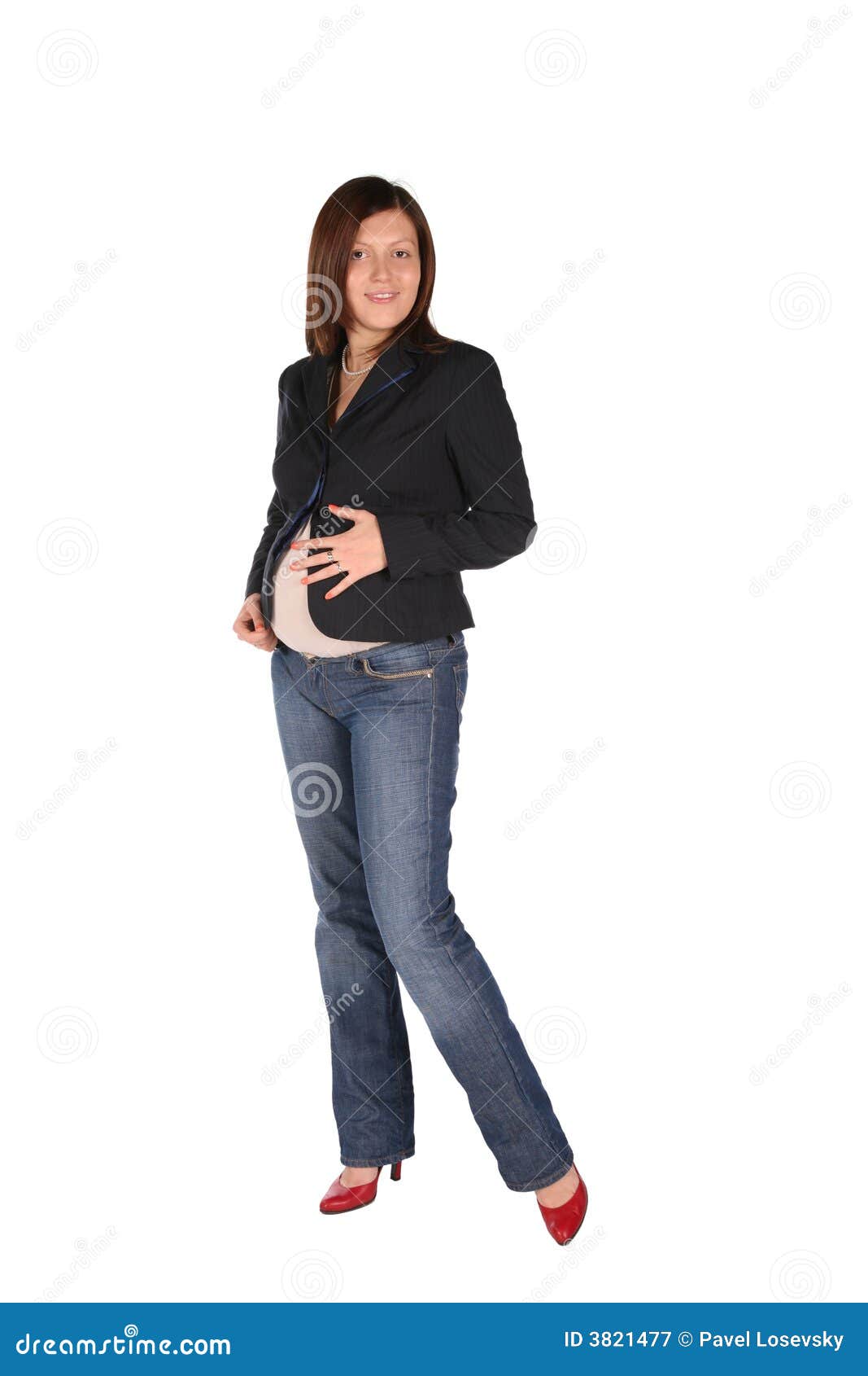 Pregnant body woman stock image. Image of cheerful, face - 3821477