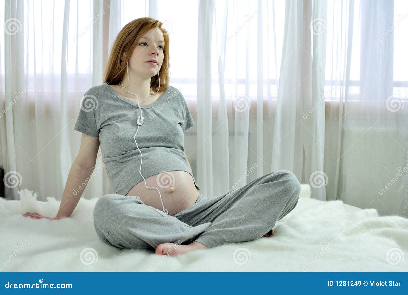 Pregnant and Chilled Landscape Stock Image - Image of pregnant, stomach ...