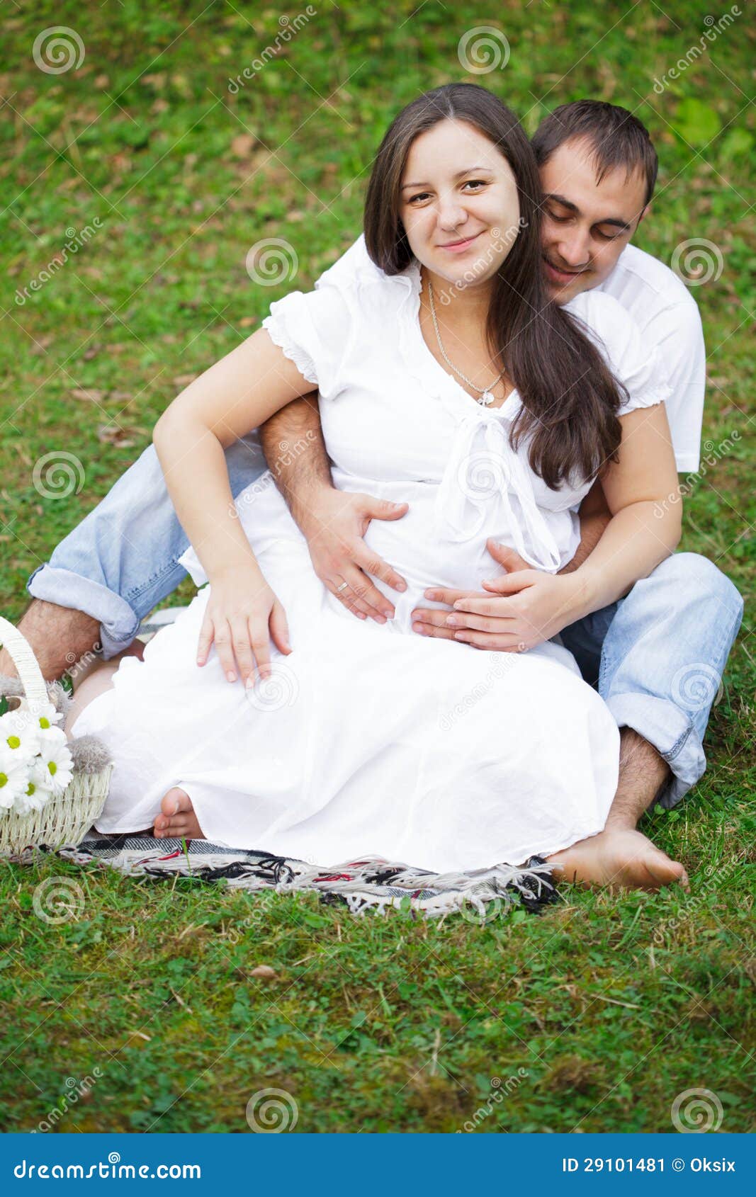 Pregnant couple stock image. Image of birth, mother, outdoors - 29101481
