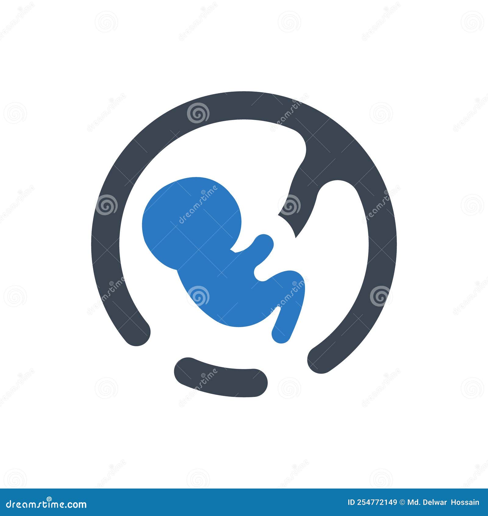 Pregnant icon stock vector. Illustration of baby, sign - 254772149