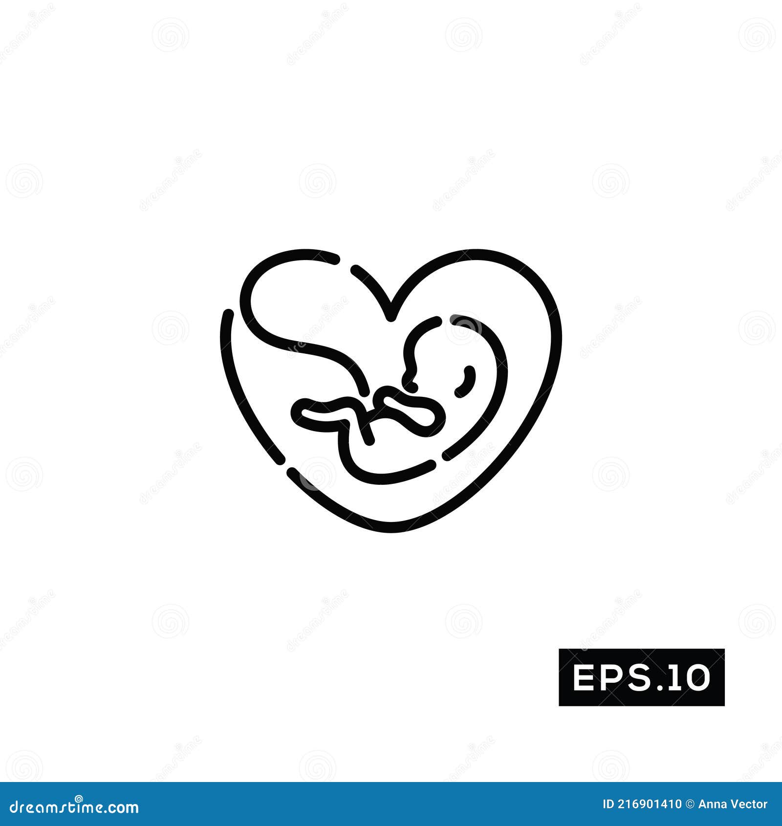 Pregnant Line Icon. Baby Born Icon Vector Illustration Template for Web ...