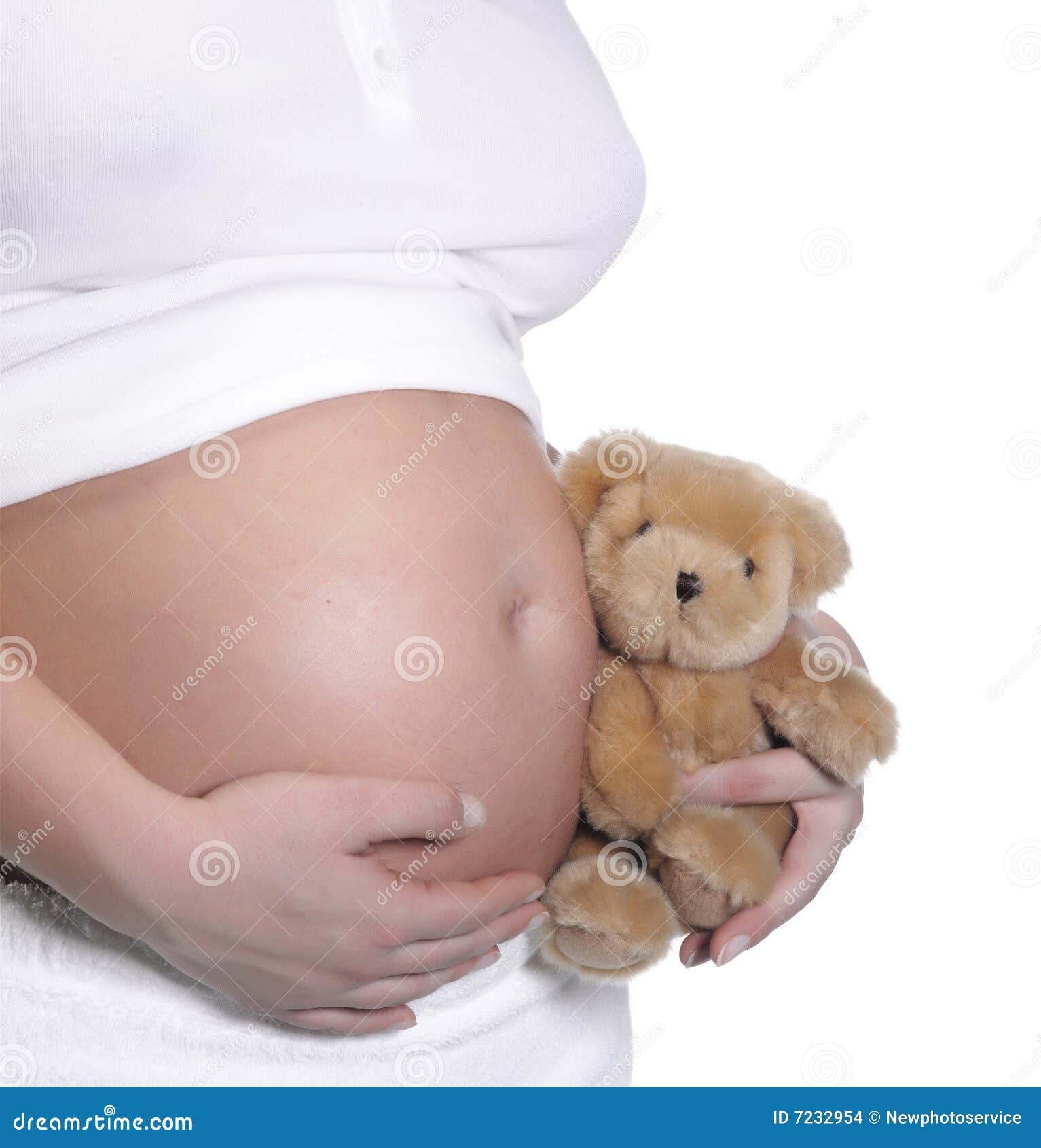 Pregnant Tummy with Teddy Bears Stock Photo - Image of health, mommy ...