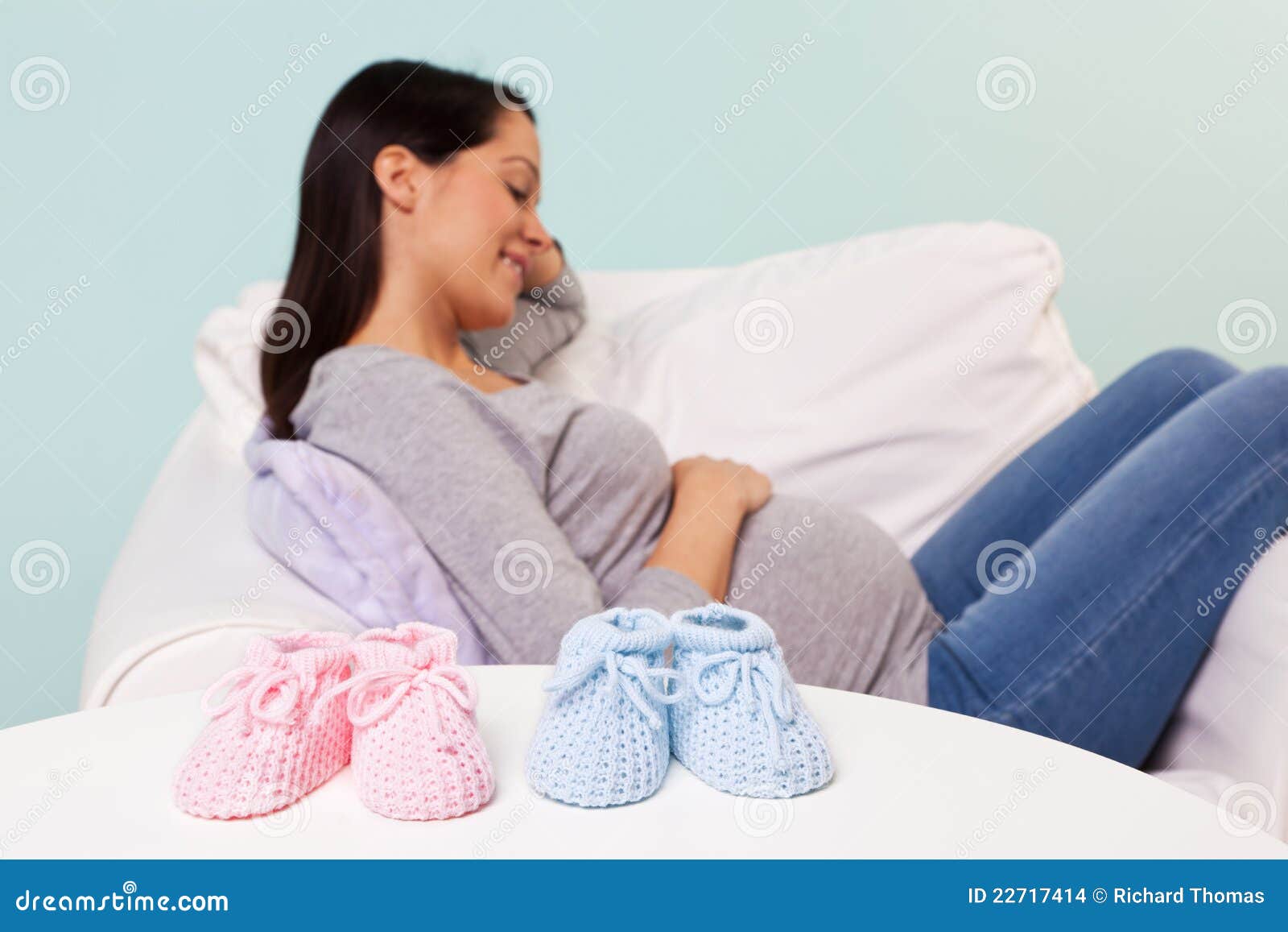 Pregnant Belly Woman, Top View From Above. Self Shoot. Expecting Baby ...