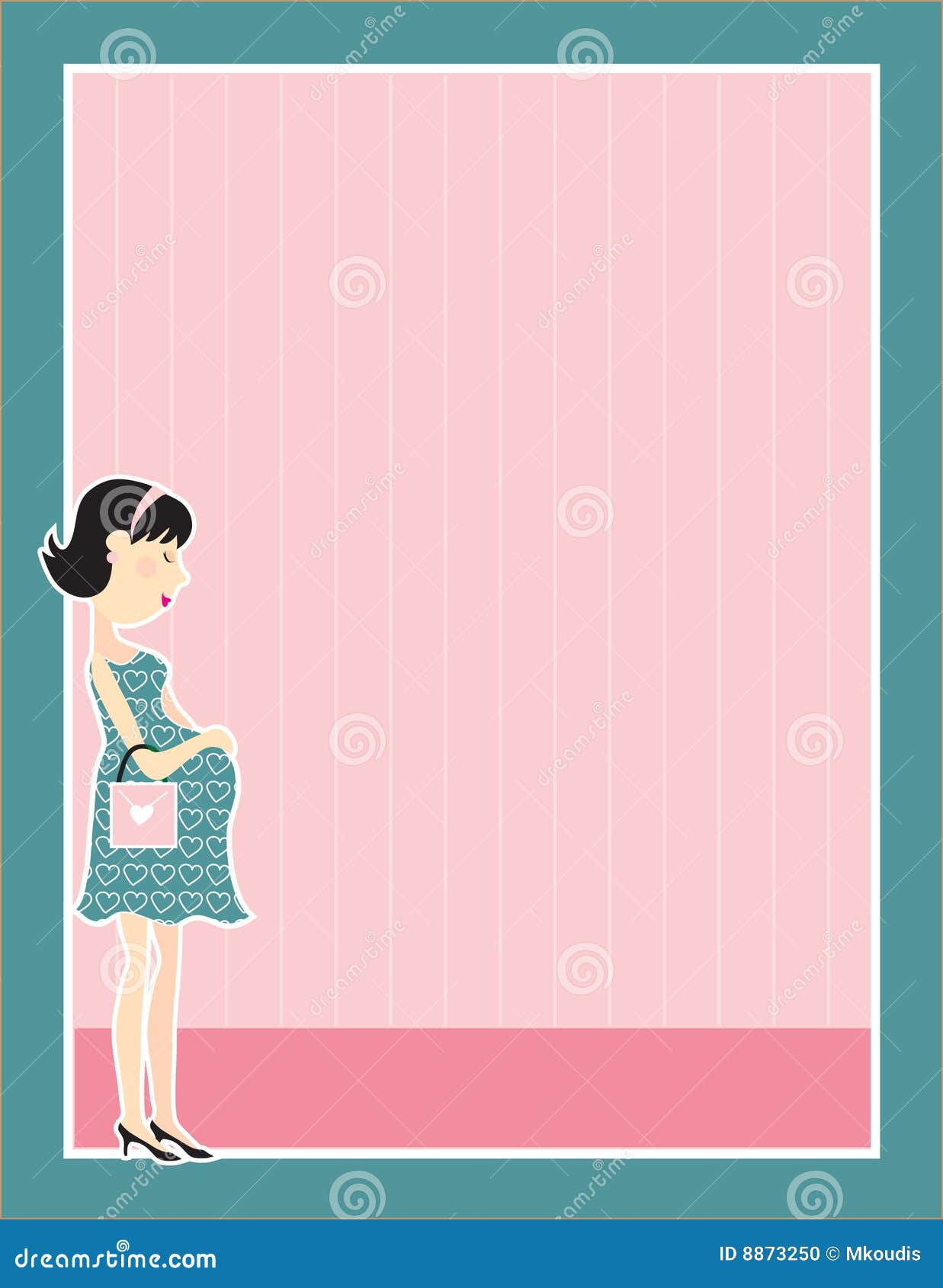 Pregnant Woman Border stock vector. Illustration of baby - 8873250