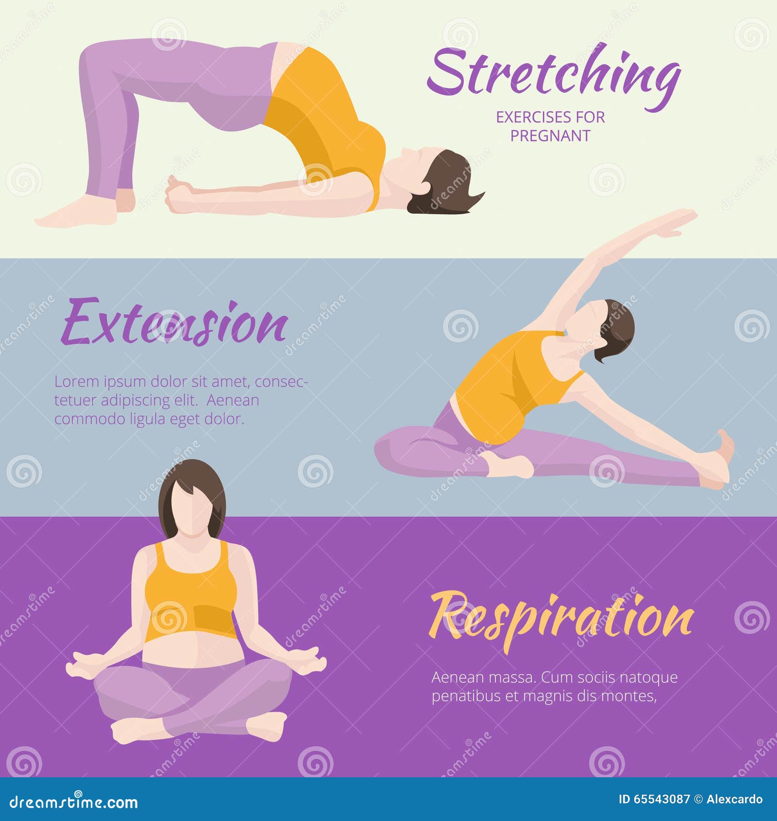 Pregnant Woman Exercises stock vector. Illustration of beauty - 65543087