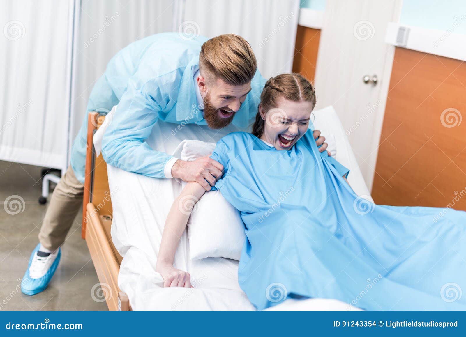 Pregnant Woman Giving Birth in Hospital Stock Photo - Image of adult ... Pregnant Woman Giving Birth in Hospital Stock Photo - Image of adult ...
