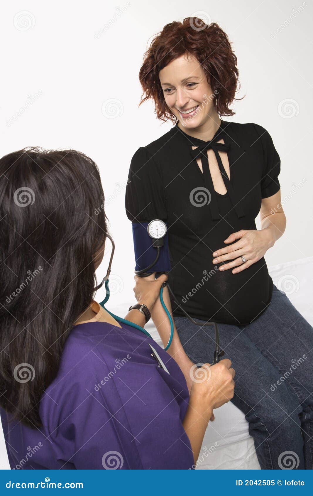 Pregnant Woman Having Vitals Checked. Stock Image - Image of practioner ...