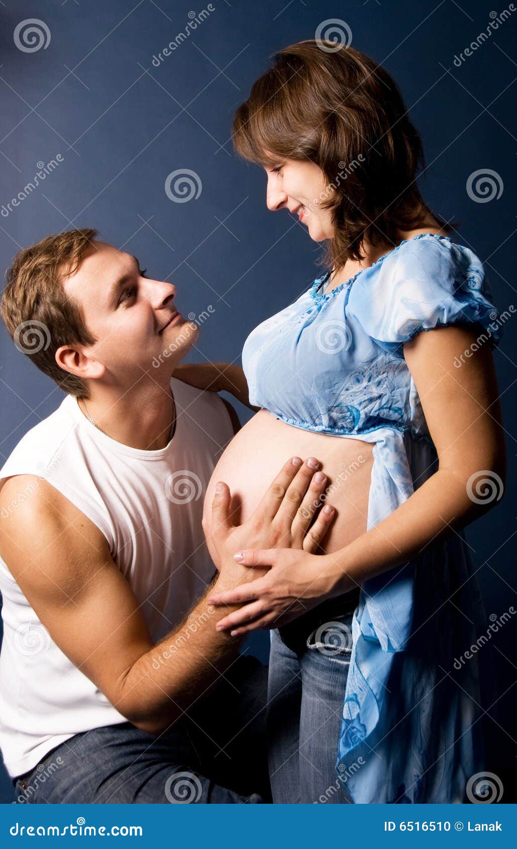 Pregnant Woman and Her Husband Stock Photo - Image of beautiful, couple ...