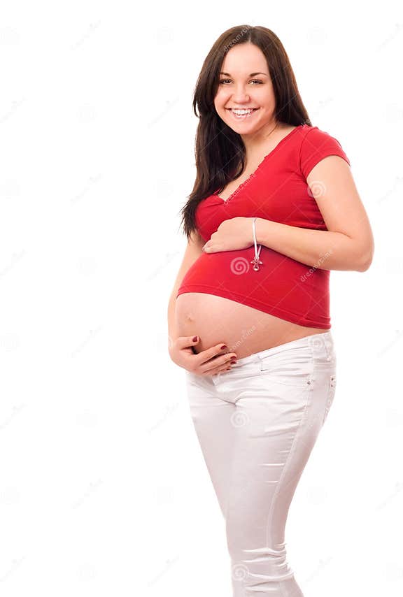 Pregnant Woman Holding Belly Stock Image Image Of Birthing