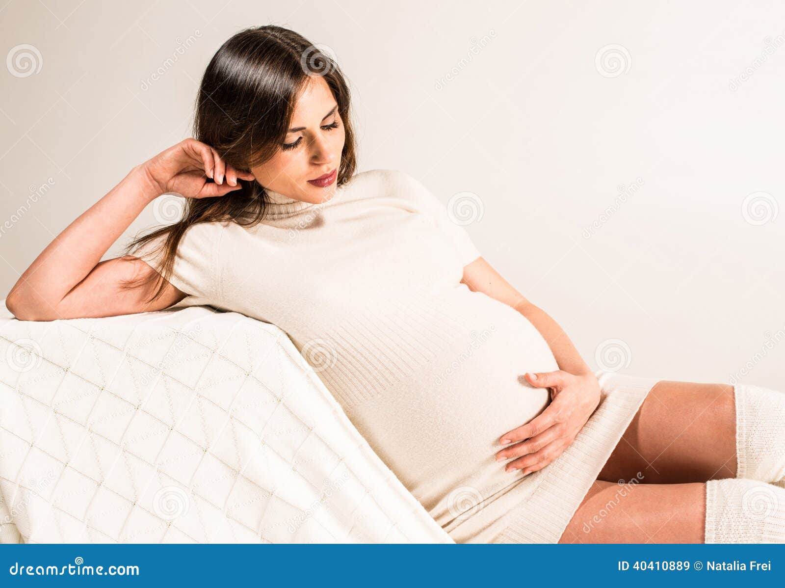 Pregnant Woman Holding Her Belly Stock Image Image Of Love Beginning