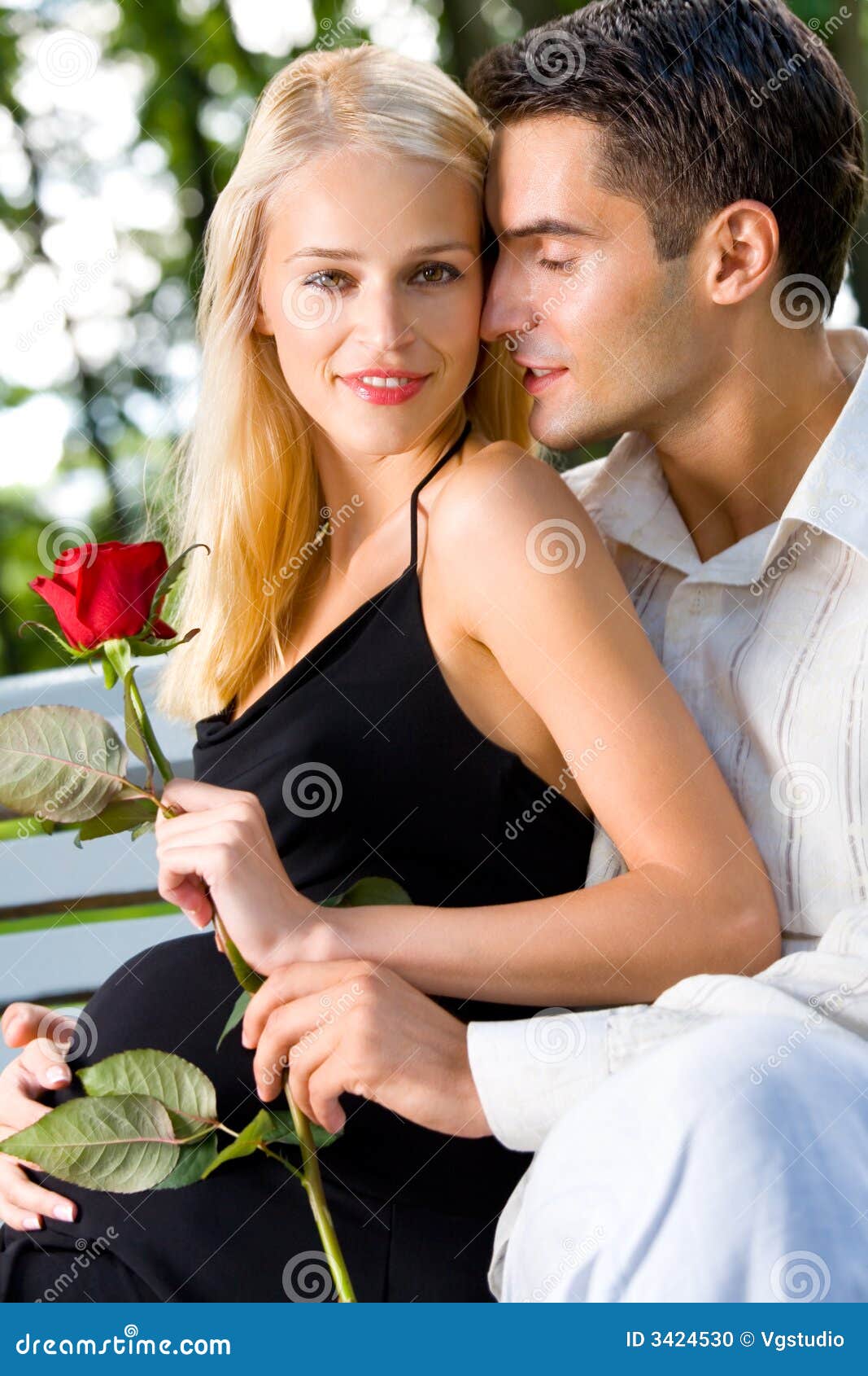 Pregnant Woman with Husband Stock Photo - Image of married, leisure ...