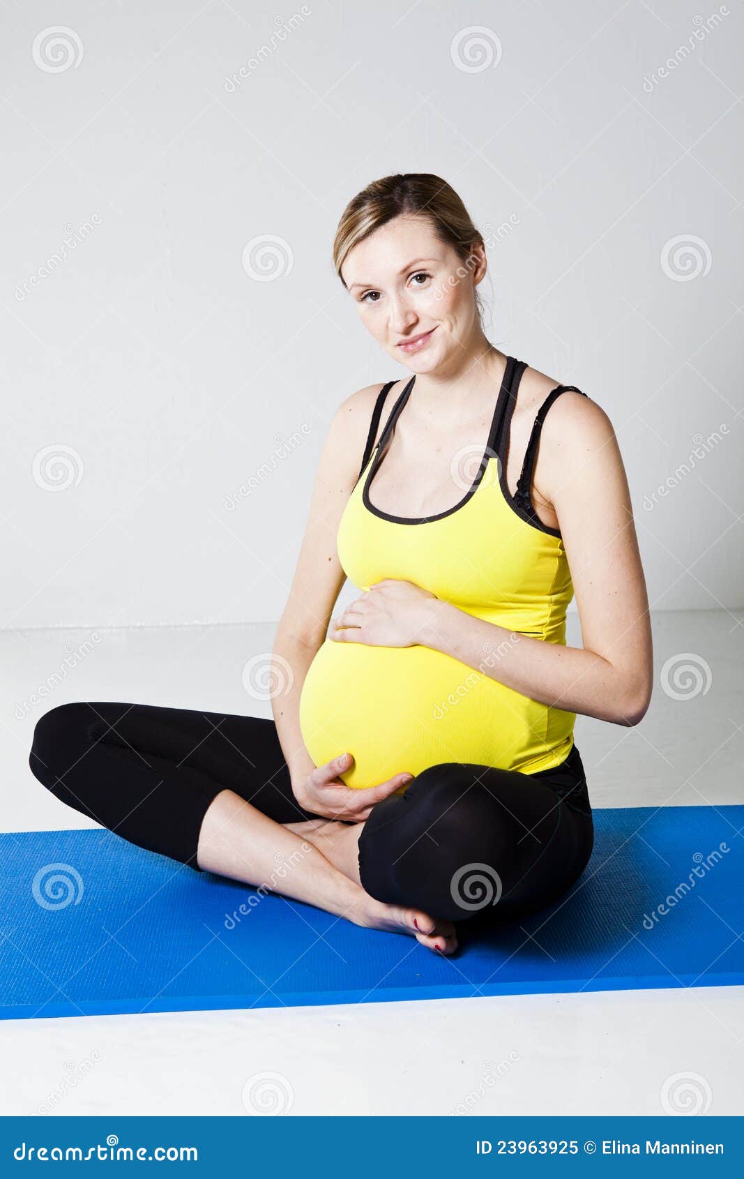 Pregnant woman relaxing stock image. Image of fitness - 23963925