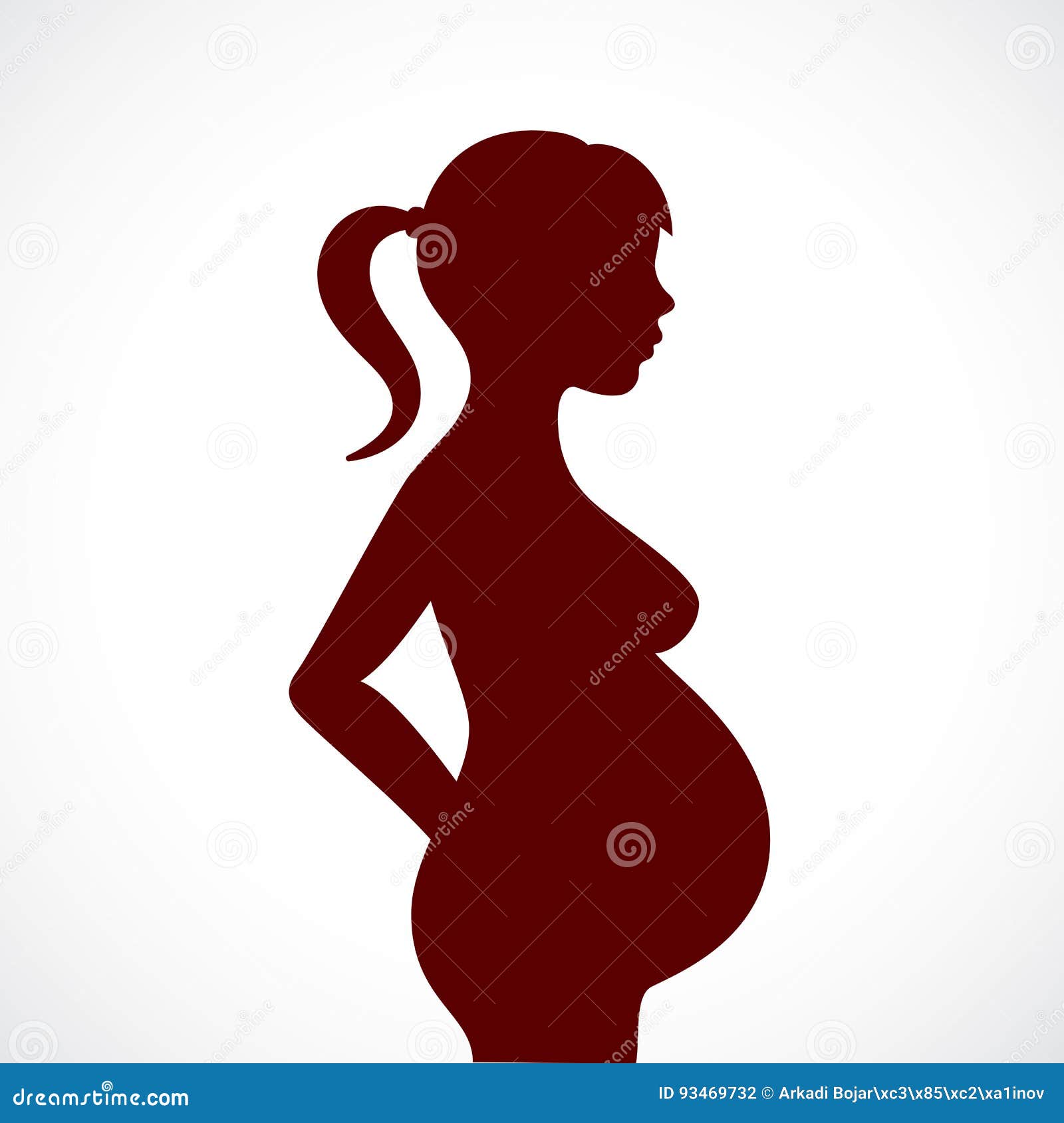 Pregnant Woman Vector Illustration Stock Vector - Illustration of human ...