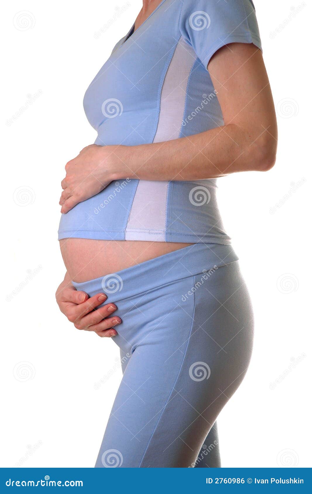 Pregnant Woman - View of Belly Stock Photo - Image of femininity ...