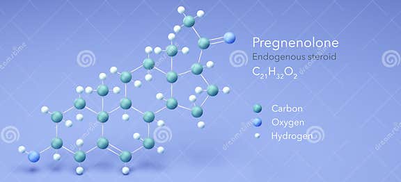 Pregnenolone, Molecular Structures, Endogenous Steroid, 3d Model ...