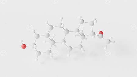 Pregnenolone Molecule 3d, Molecular Structure, Ball and Stick Model ...