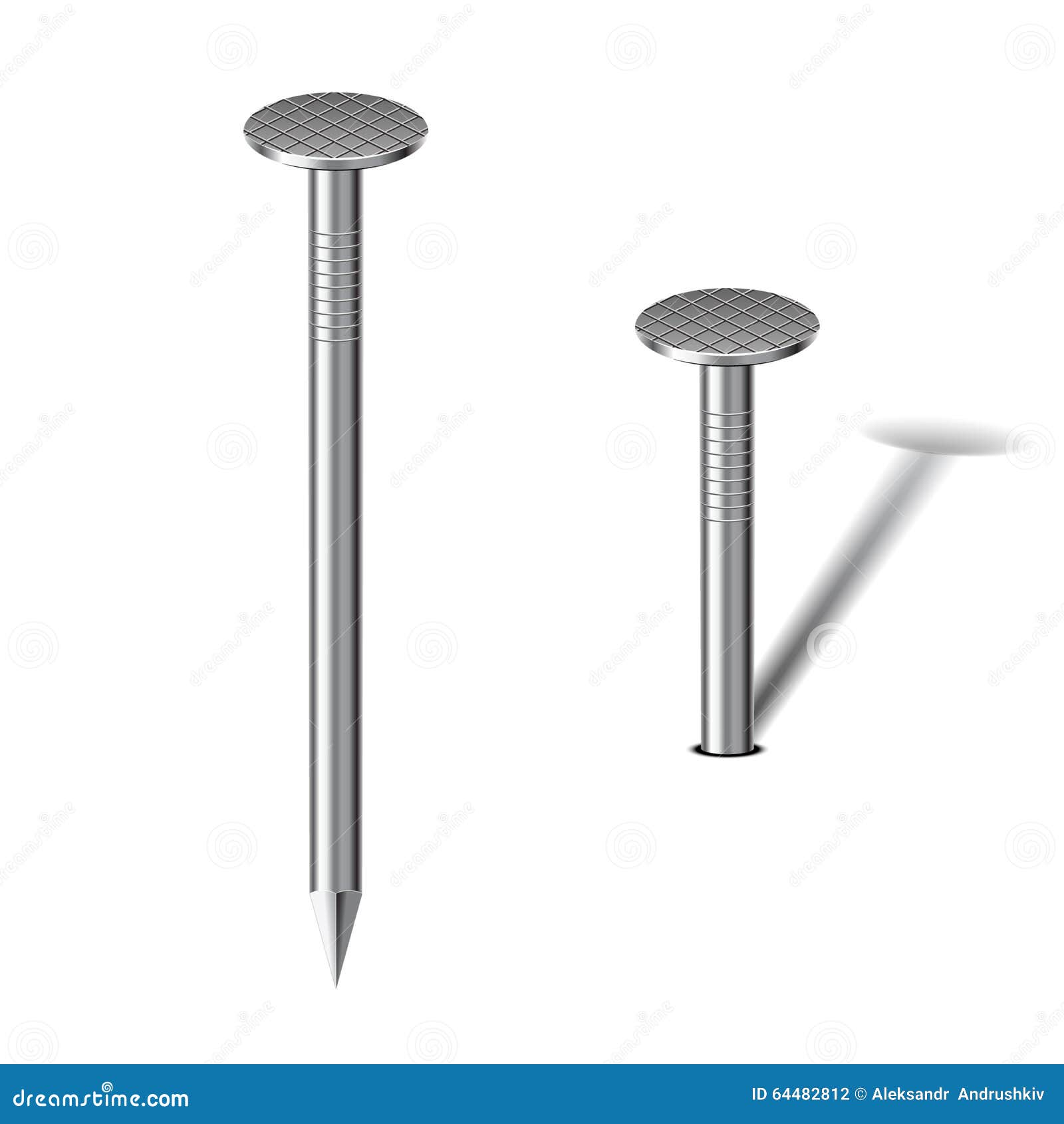 Prego de aço ilustração do vetor. Ilustração de nana - 64482812