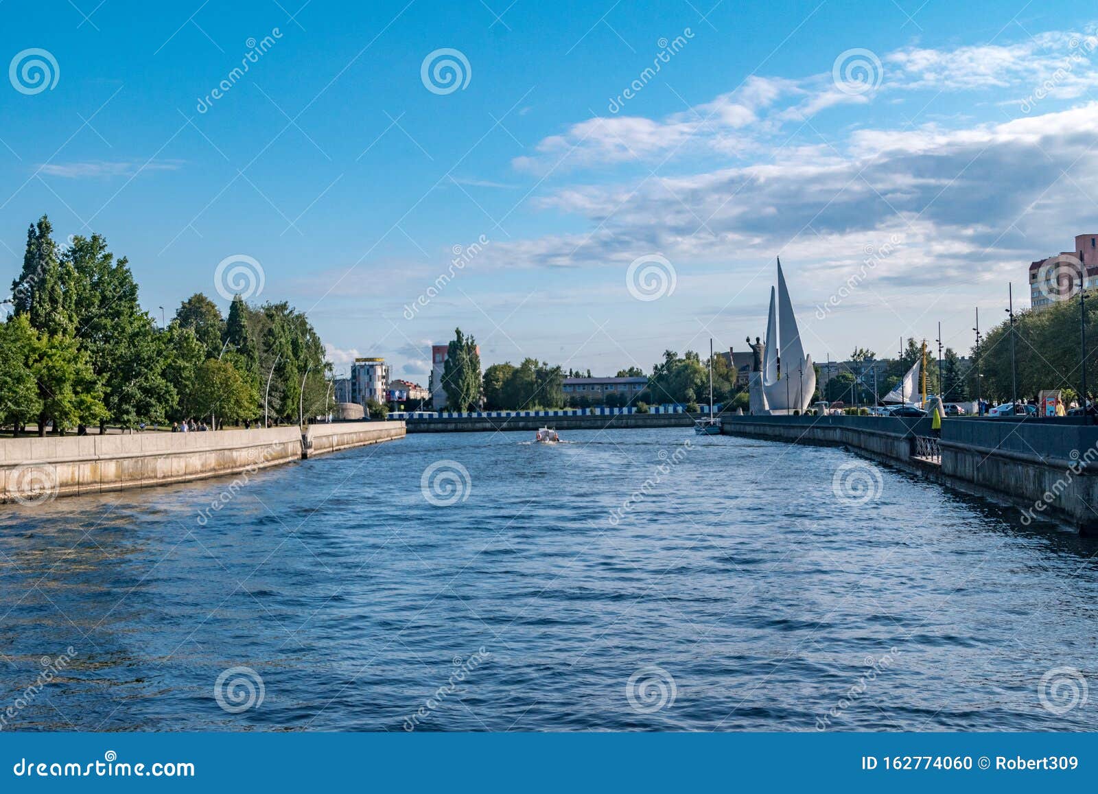 The Pregolya River within the Kaliningrad City Limits Editorial Image ...