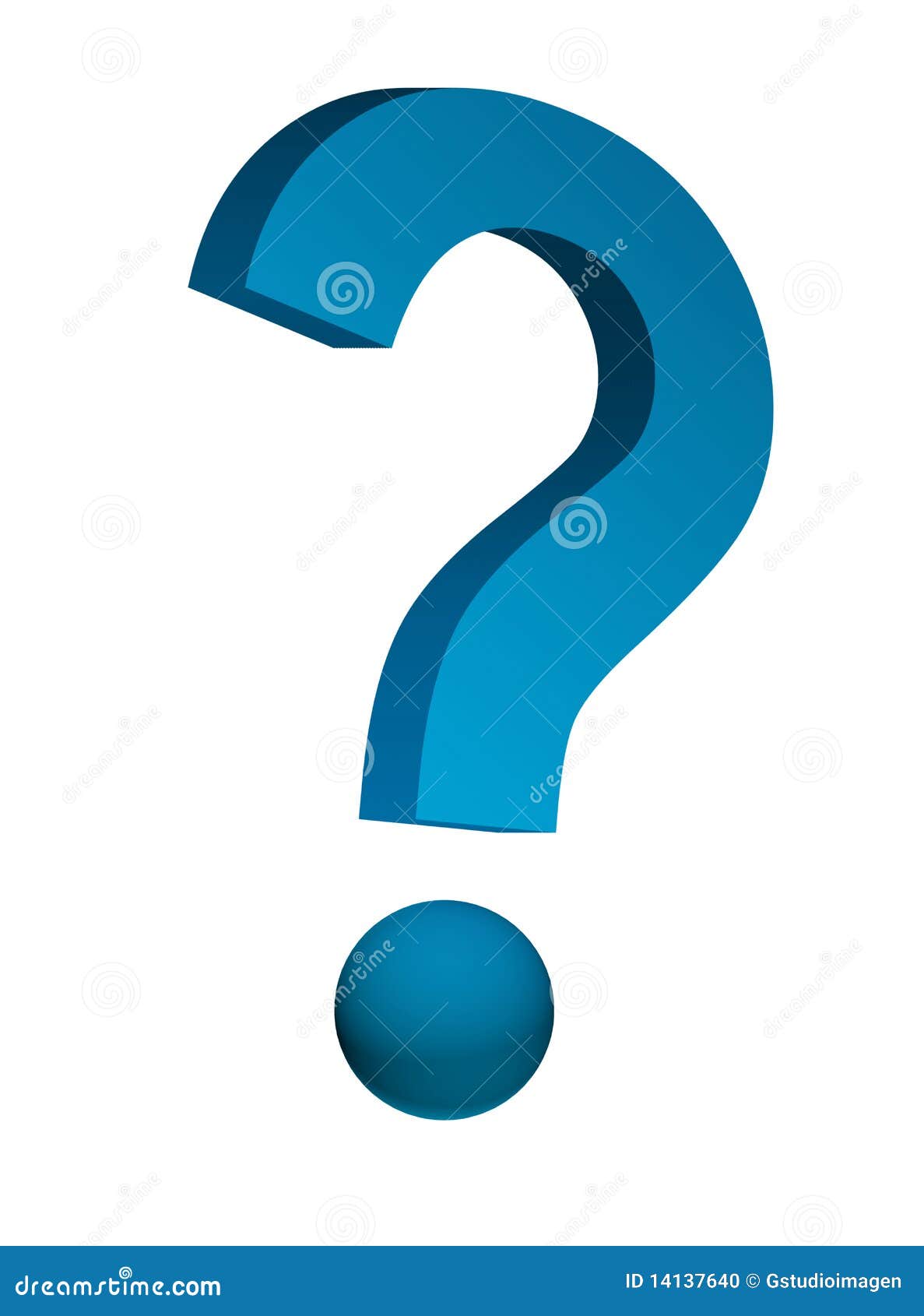 Pregunta azul stock de ilustración. Ilustración de problema - 14137640