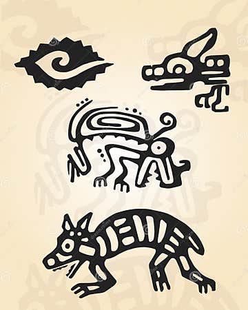Prehispanic figures stock vector. Illustration of indian - 48441447