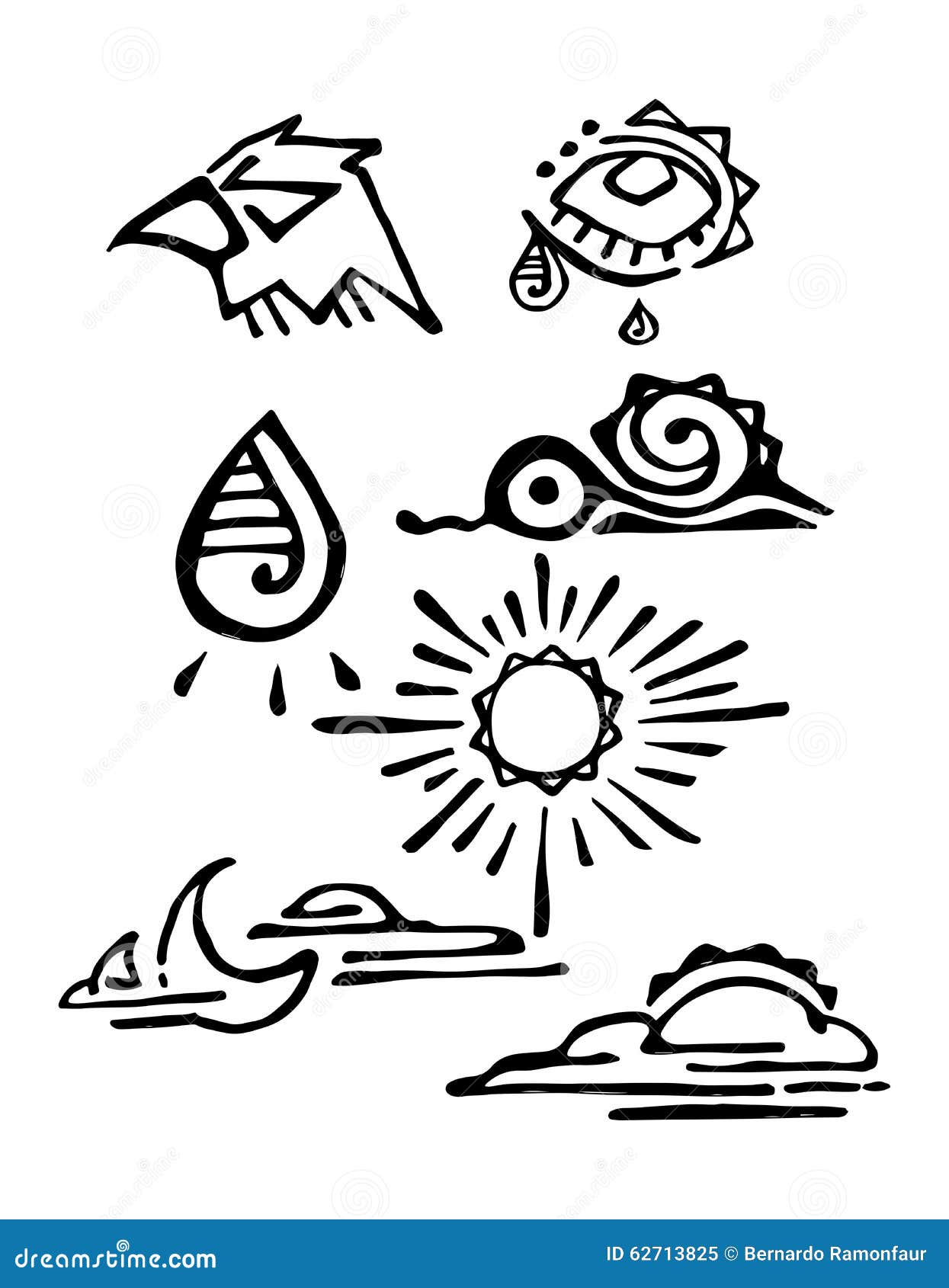 Prehispanic symbols stock vector. Illustration of indigenous - 62713825