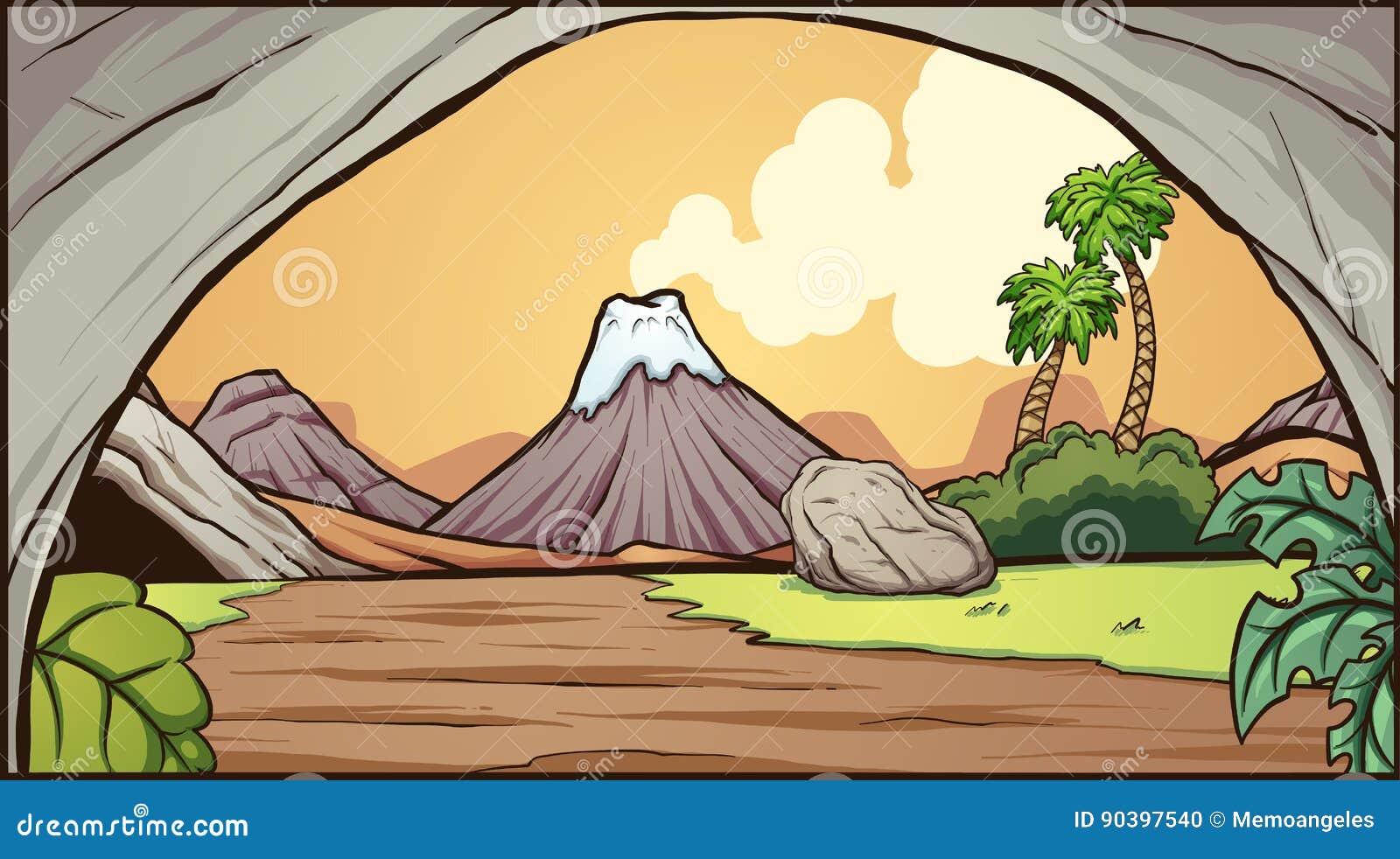 Prehistoric Background stock vector. Illustration of isolated - 90397540