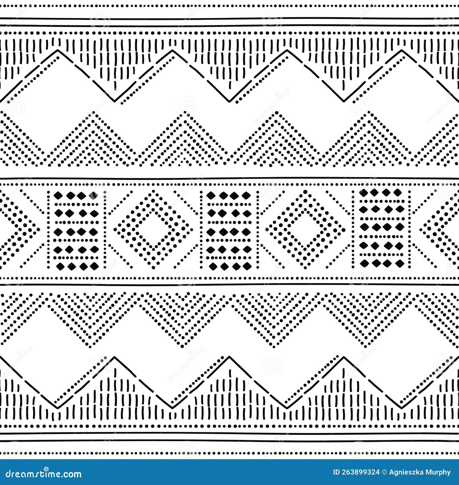 Prehistoric Pottery Bell Beaker Culture Inspired Seamless Pattern ...