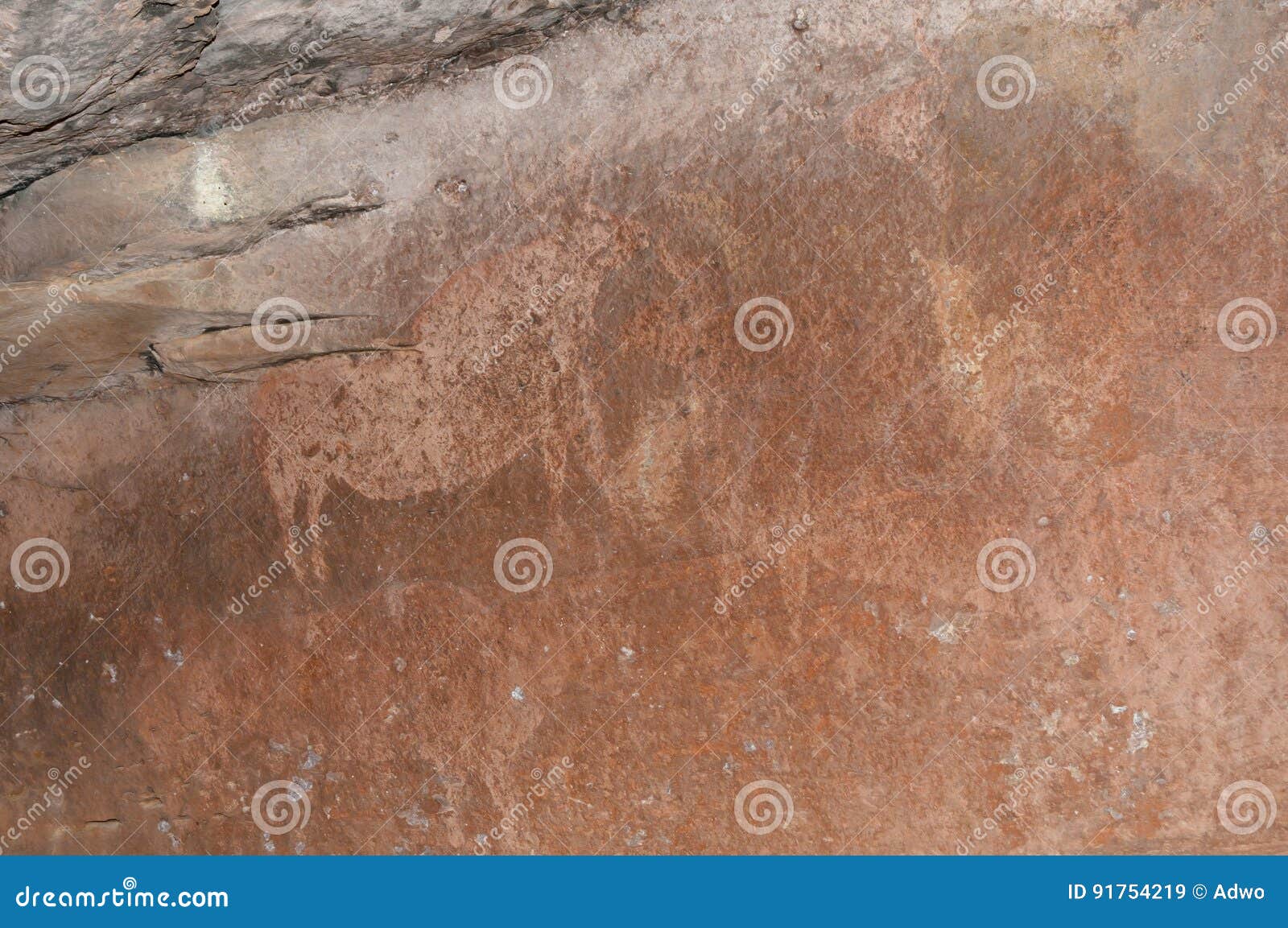 Prehistoric Cave Paintings - Albarracin - Spain Stock Image - Image of ...