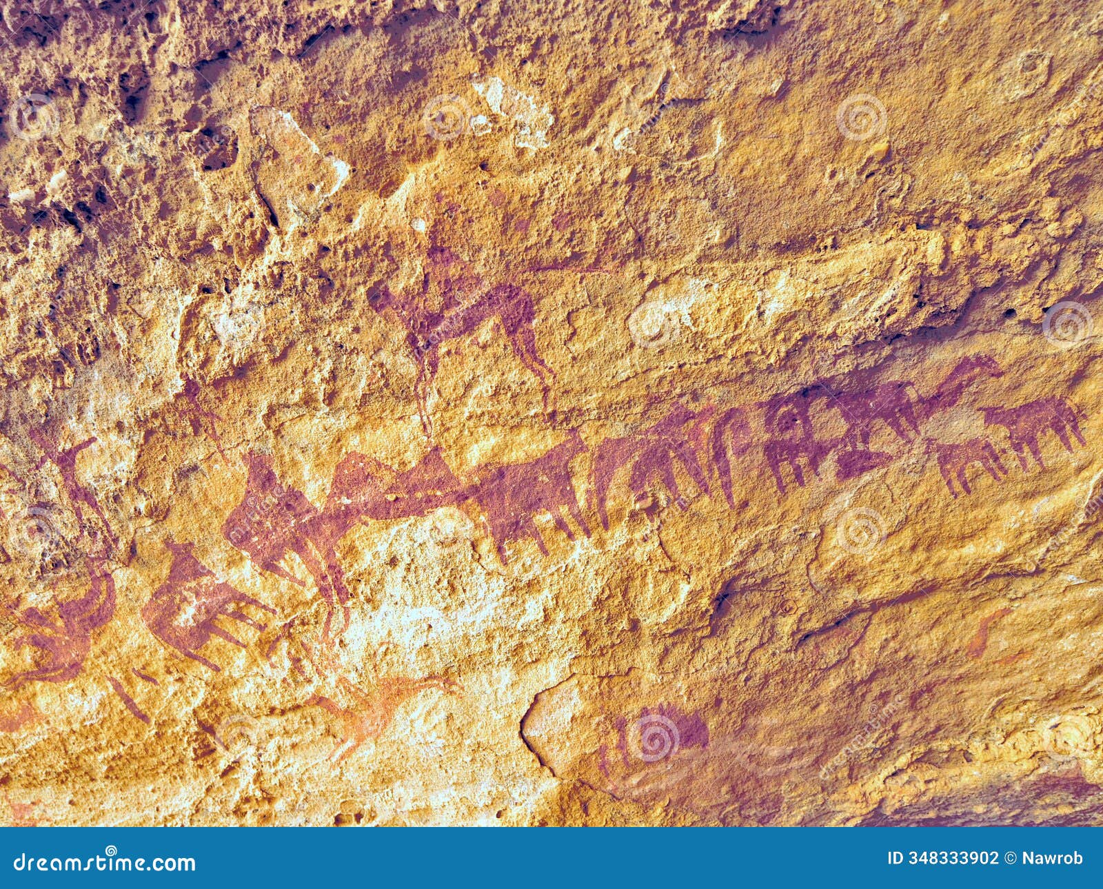 Prehistoric Cave Paintings of the Sahara Desert in Chad Stock Photo ...