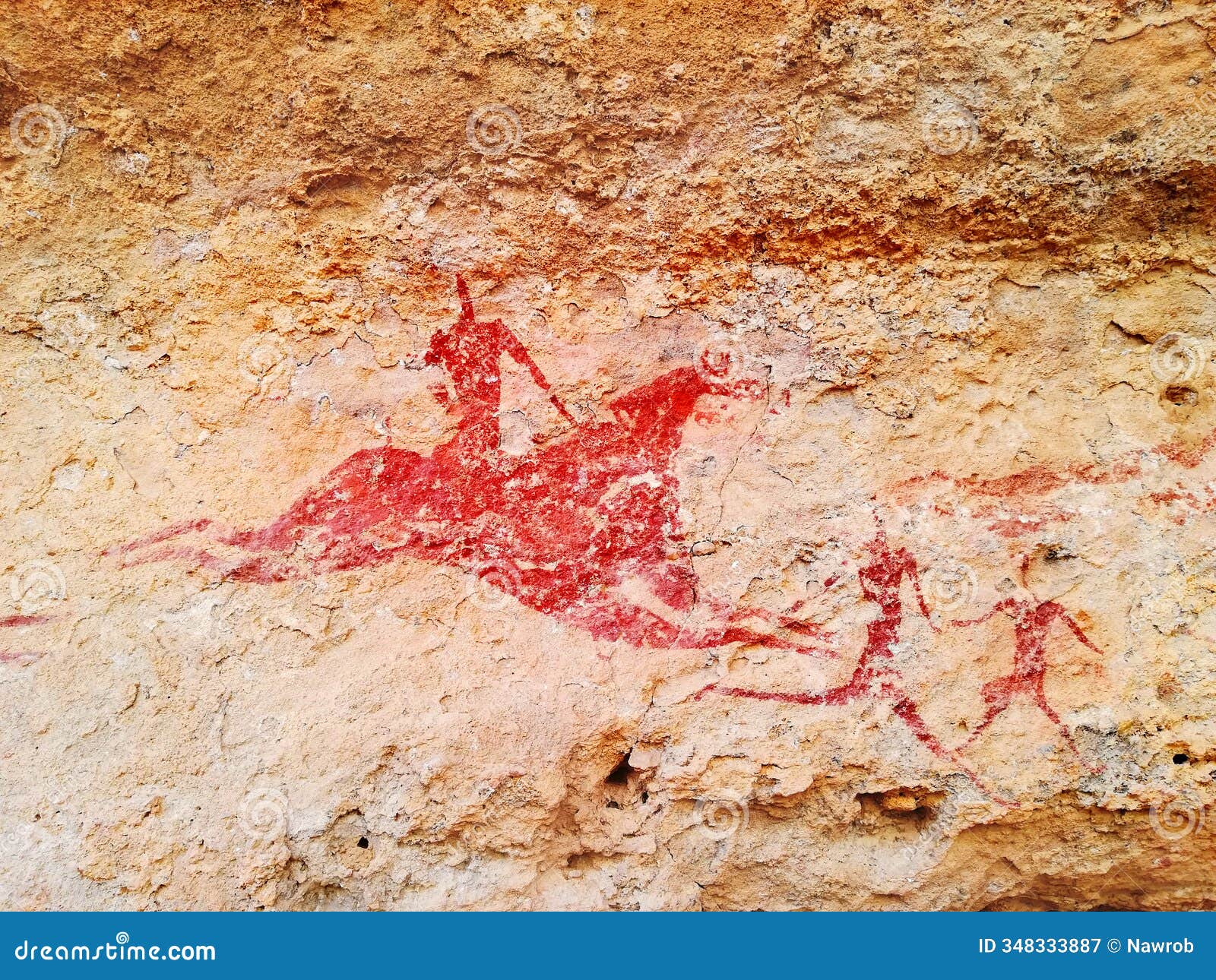 Prehistoric Cave Paintings of the Sahara Desert in Chad Stock Image ...