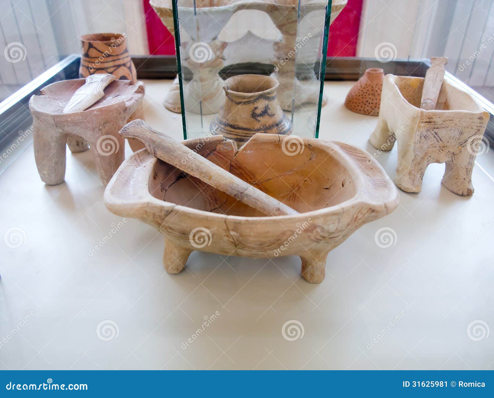 Prehistoric Clay Pottery Vase in a Museum Editorial Photo - Image of ...